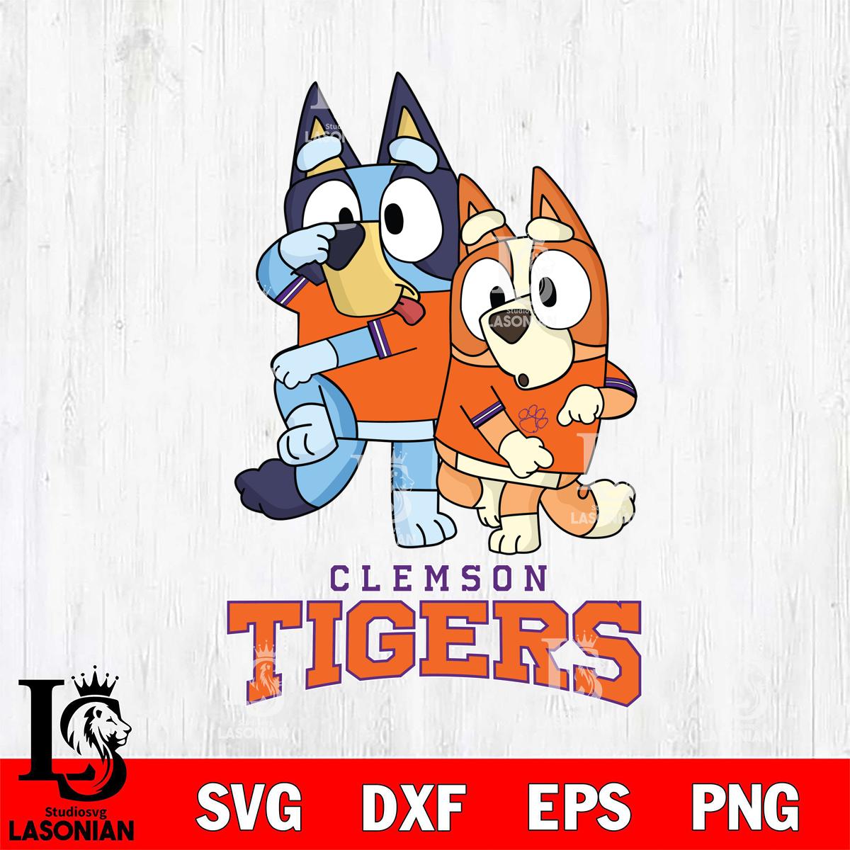 Clemson Tigers Bluey & Bingo – lasoniansvg