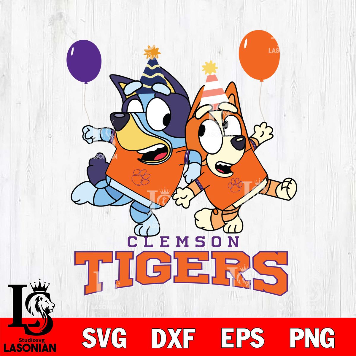 Clemson Tigers Bluey & Bingo 2 – lasoniansvg