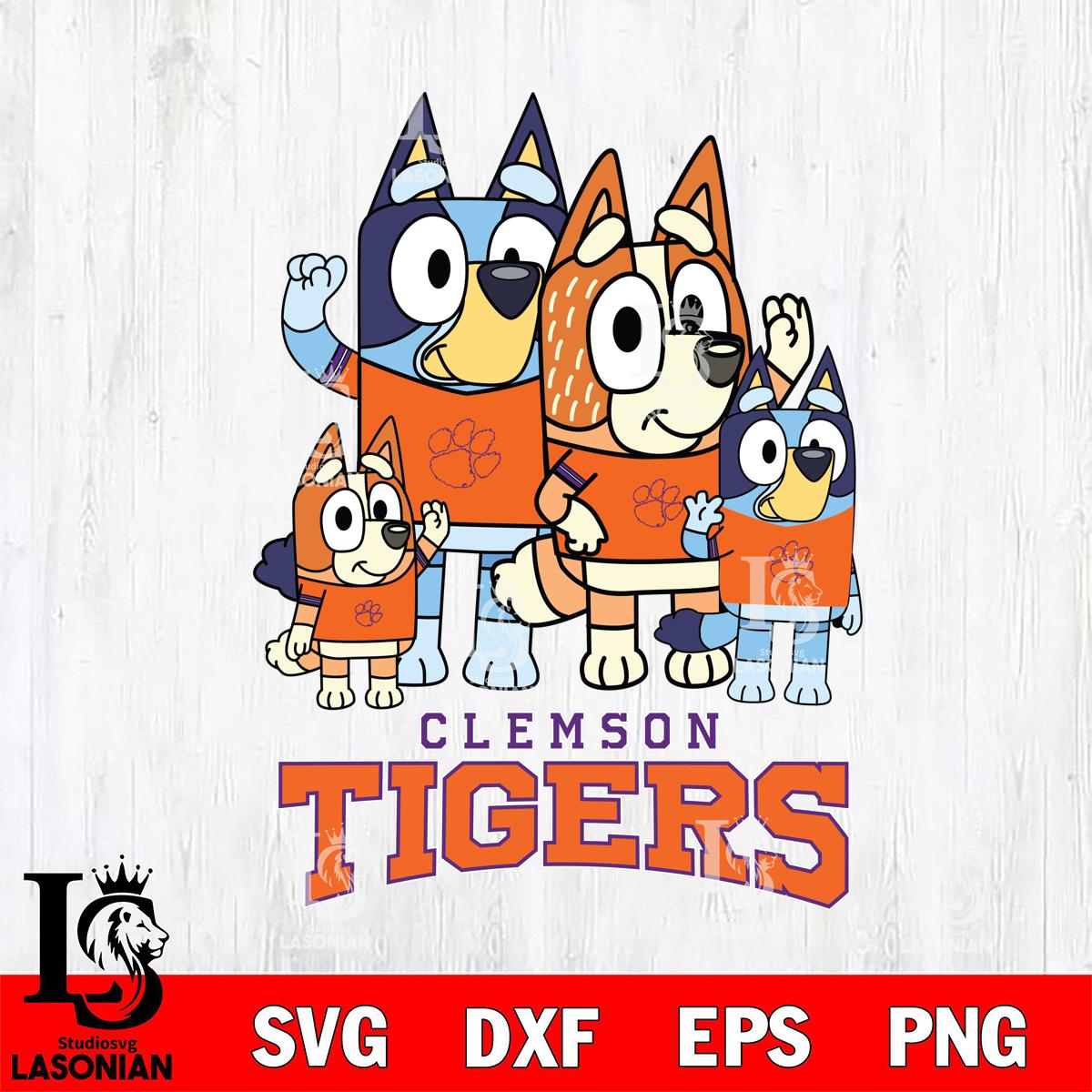 Clemson Tigers Bluey & Bingo 7 – lasoniansvg
