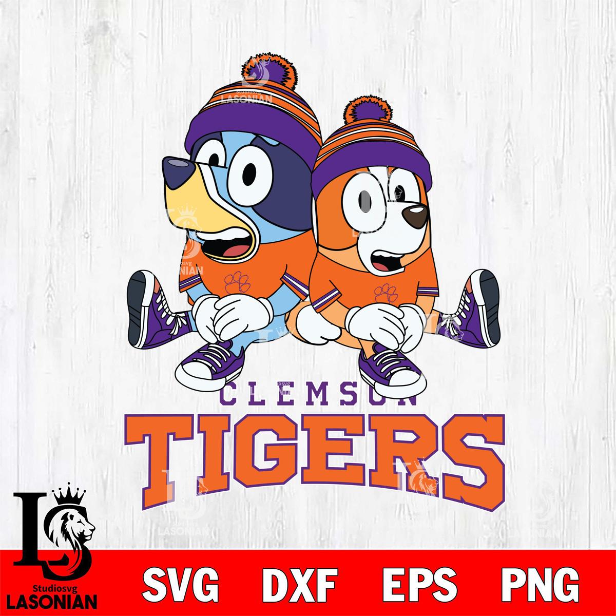 Clemson Tigers Bluey & Bingo 8 – lasoniansvg