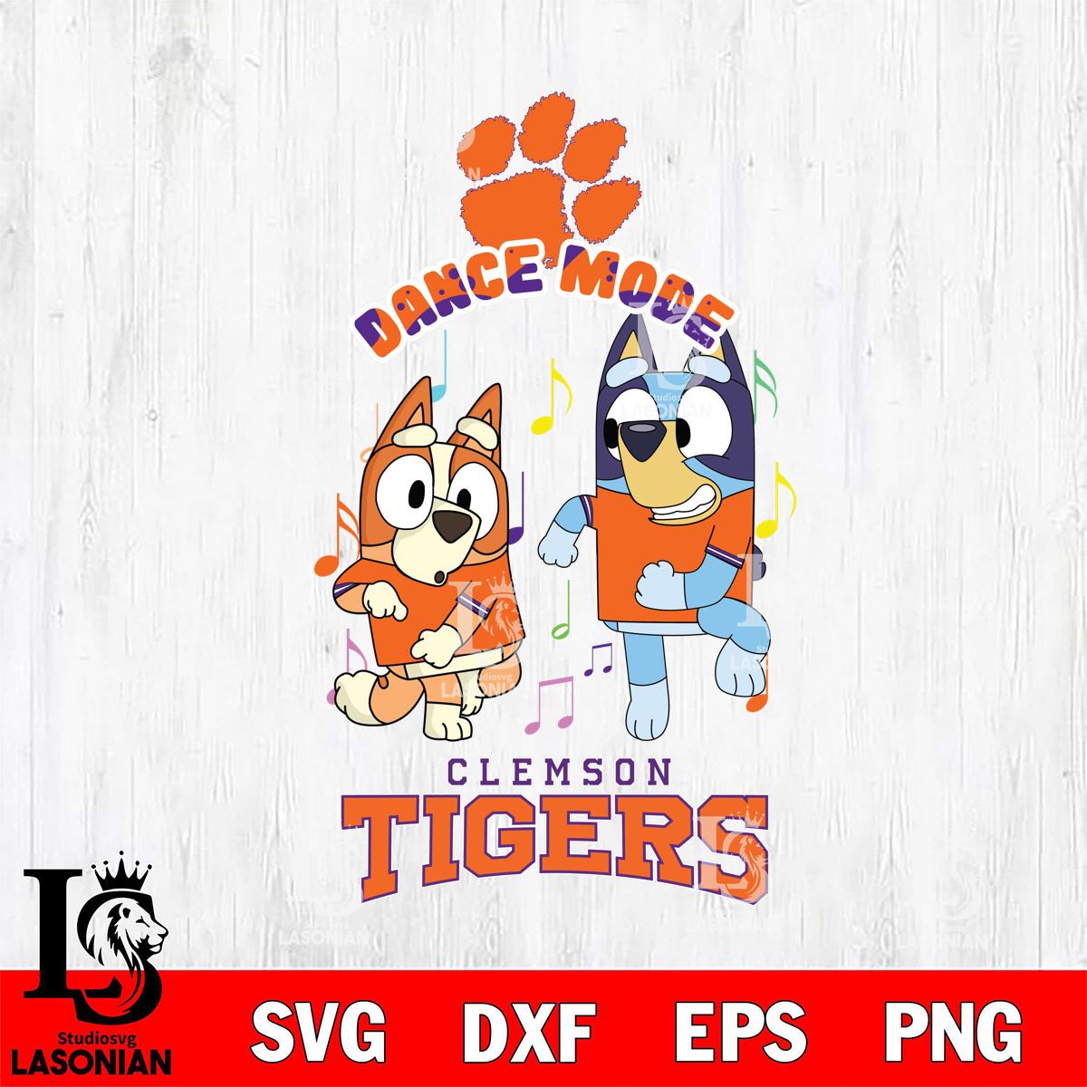 Clemson Tigers Bluey Bingo Dance Mode – lasoniansvg