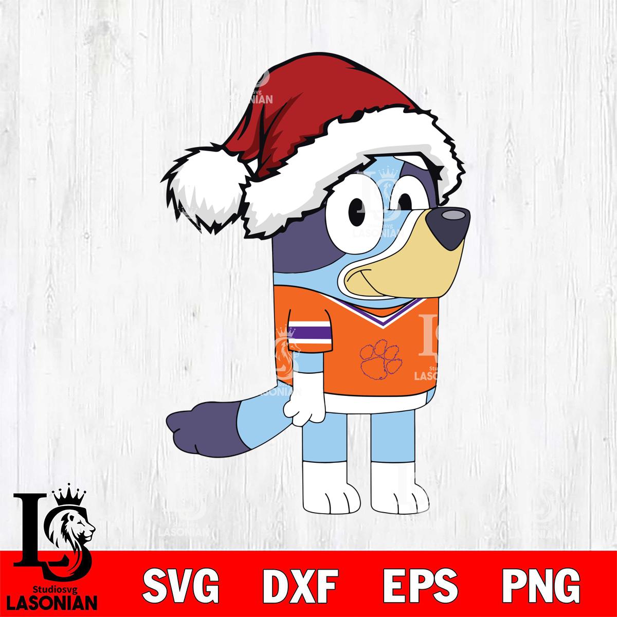 Clemson Tigers Bluey Cartoon Christmas – lasoniansvg