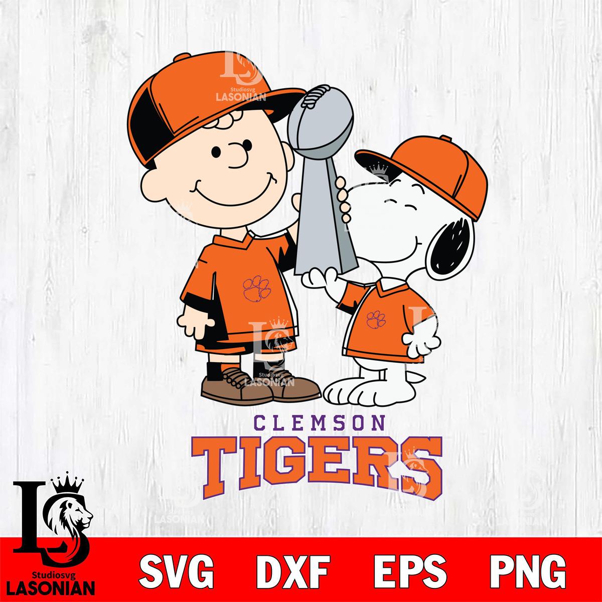 Clemson Tigers Charlie Brown and Snoopy Champions – lasoniansvg