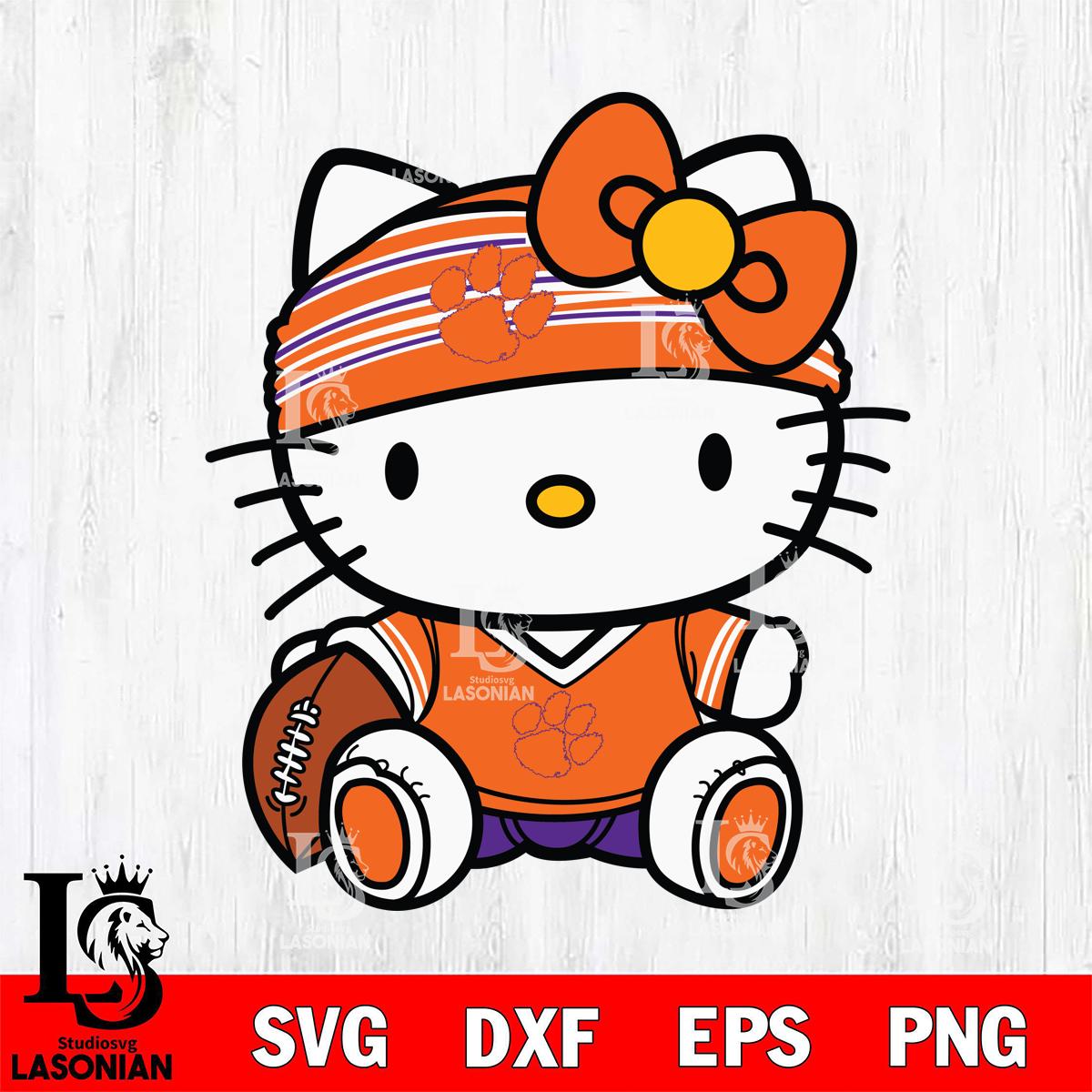 Clemson Tigers Cute Hello Kitty Football 12 – lasoniansvg