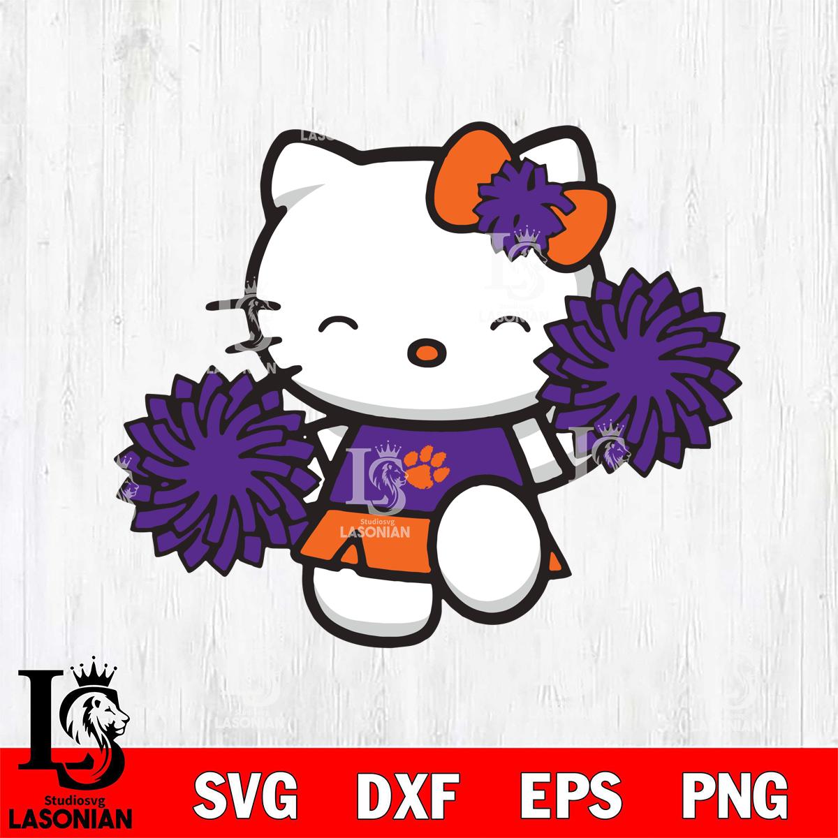 Clemson Tigers Hello Kitty Cheerleader – lasoniansvg