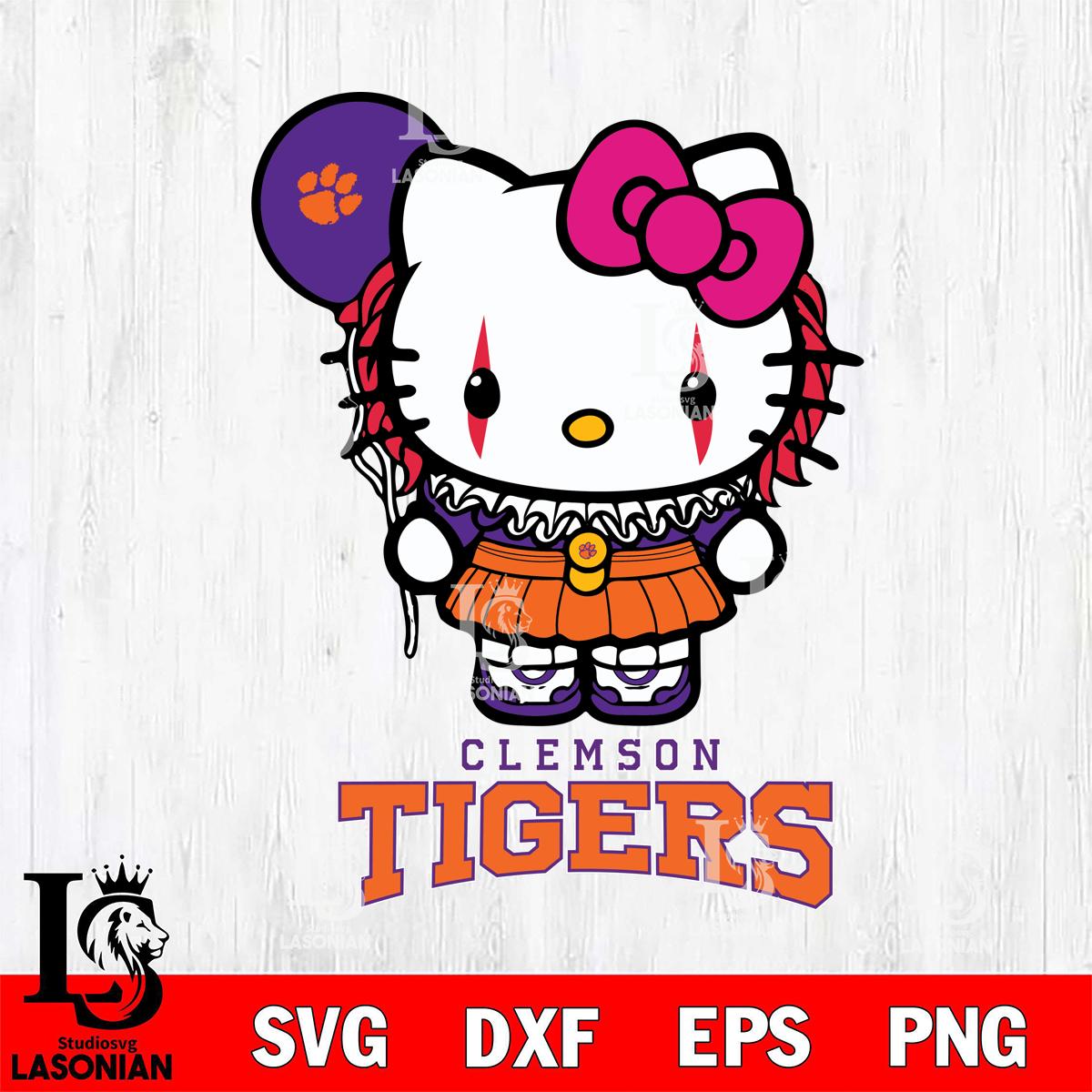 Clemson Tigers Hello Kitty Horror 7 – lasoniansvg