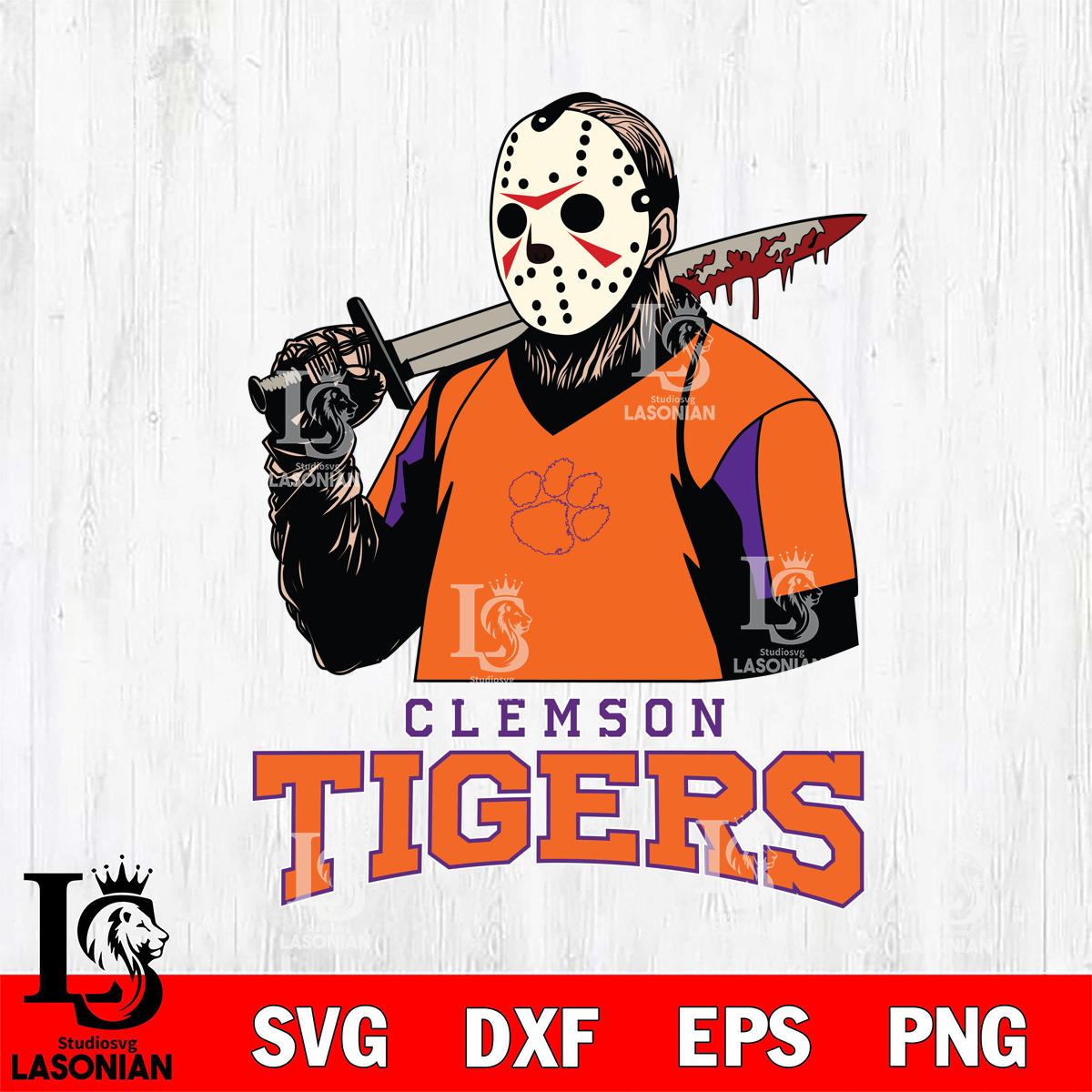 Clemson Tigers Jason Voorhees 11 – lasoniansvg