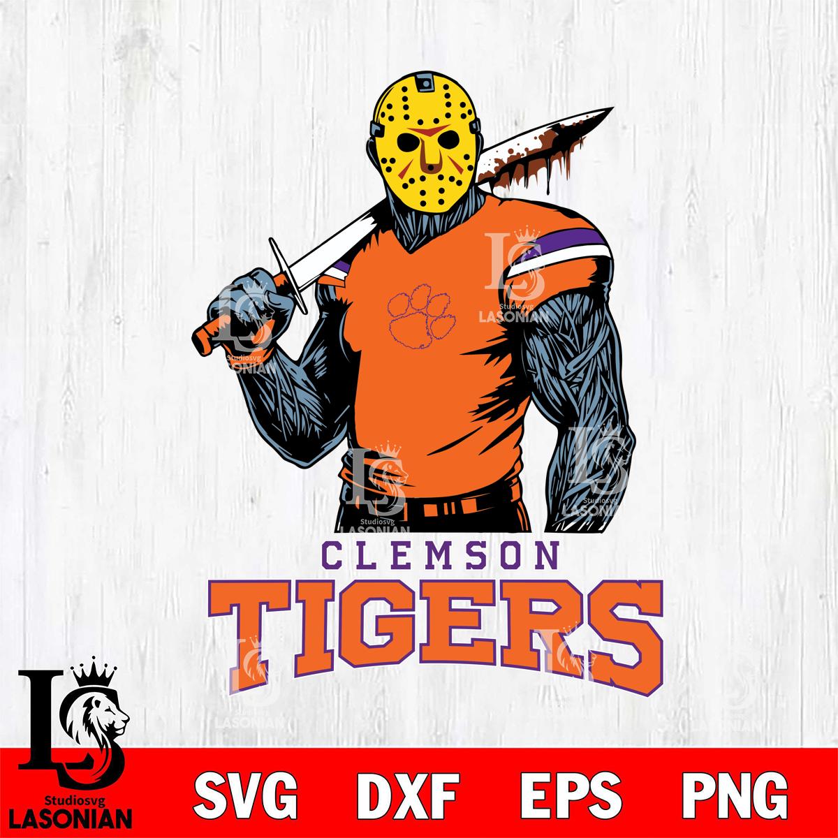Clemson Tigers Jason Voorhees 7 – lasoniansvg
