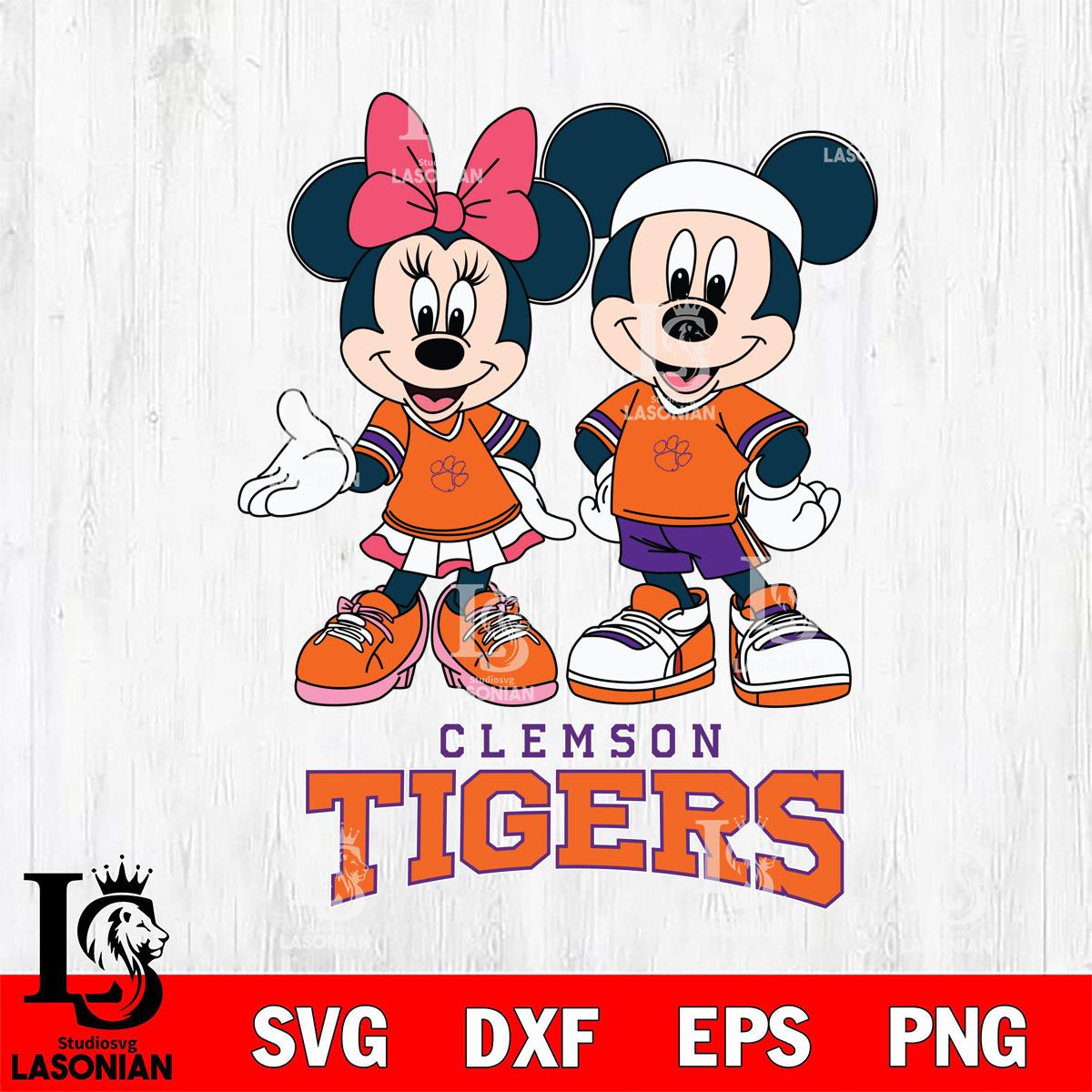 Clemson Tigers Mickey And Minnie Football – lasoniansvg