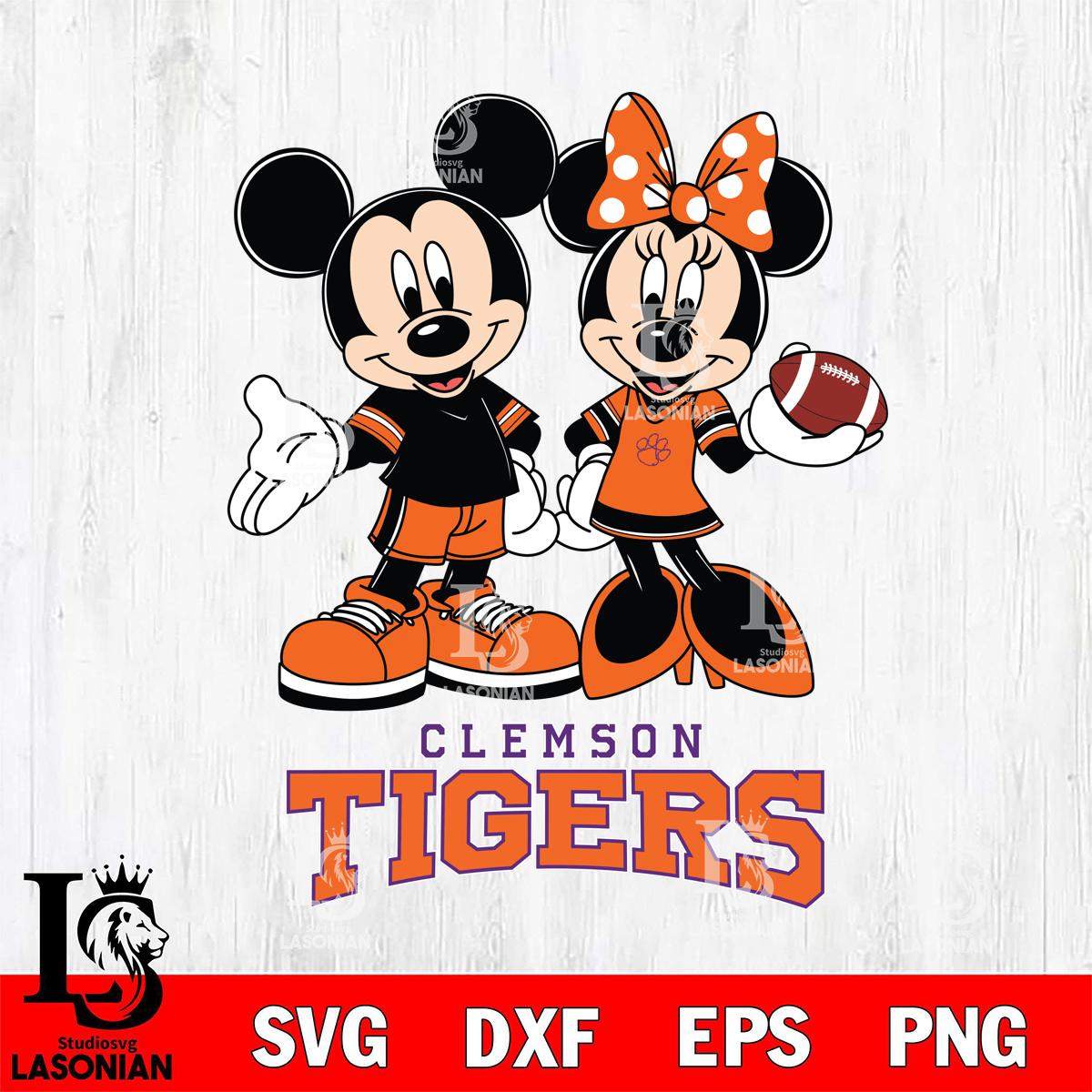 Clemson Tigers Mickey Minnie Football – lasoniansvg