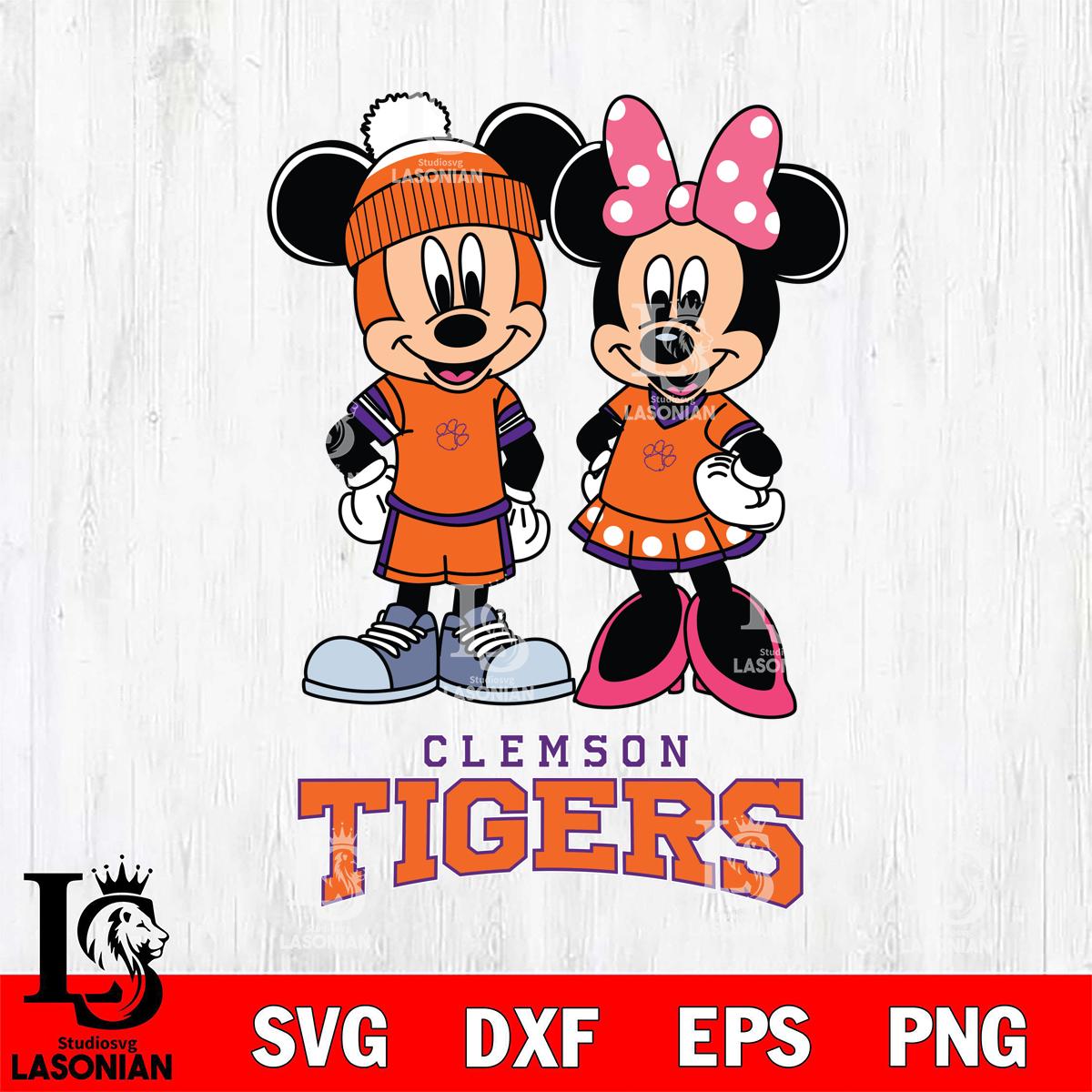 Clemson Tigers Mickey Minnie Mouse Pink – lasoniansvg
