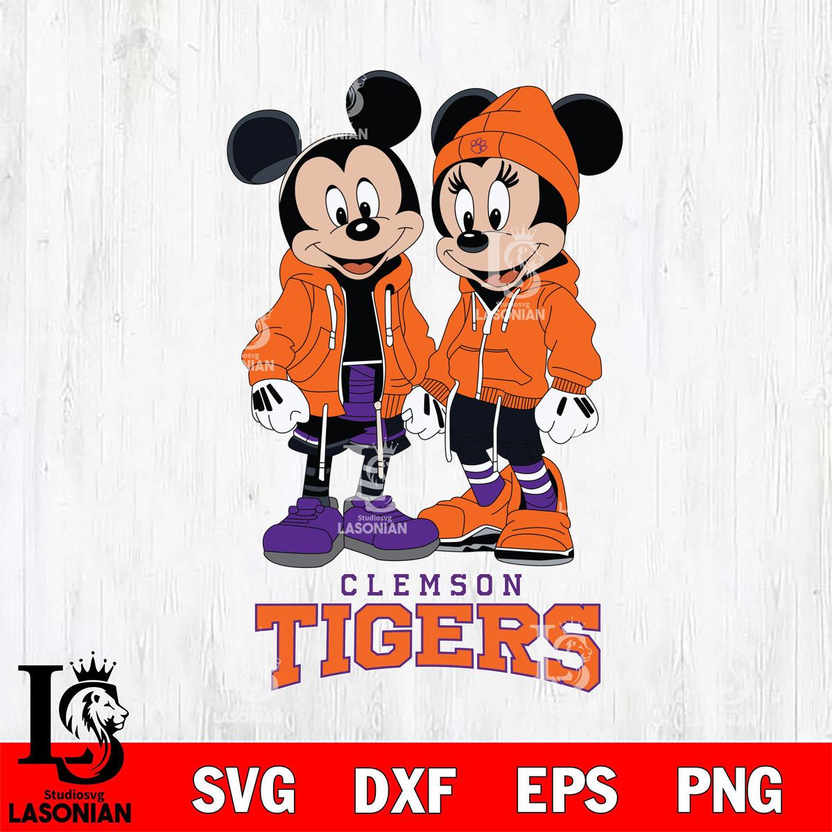 Clemson Tigers Mickey Minnie Mouse Rugby – lasoniansvg
