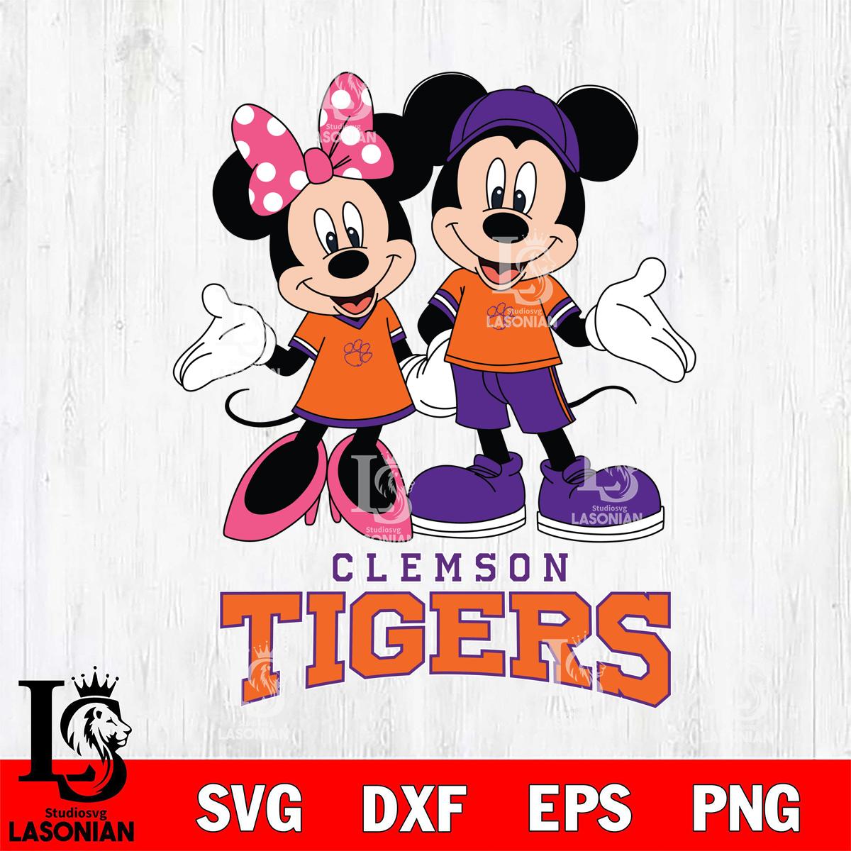Clemson Tigers Mickey Minnie Mouse Sport – lasoniansvg