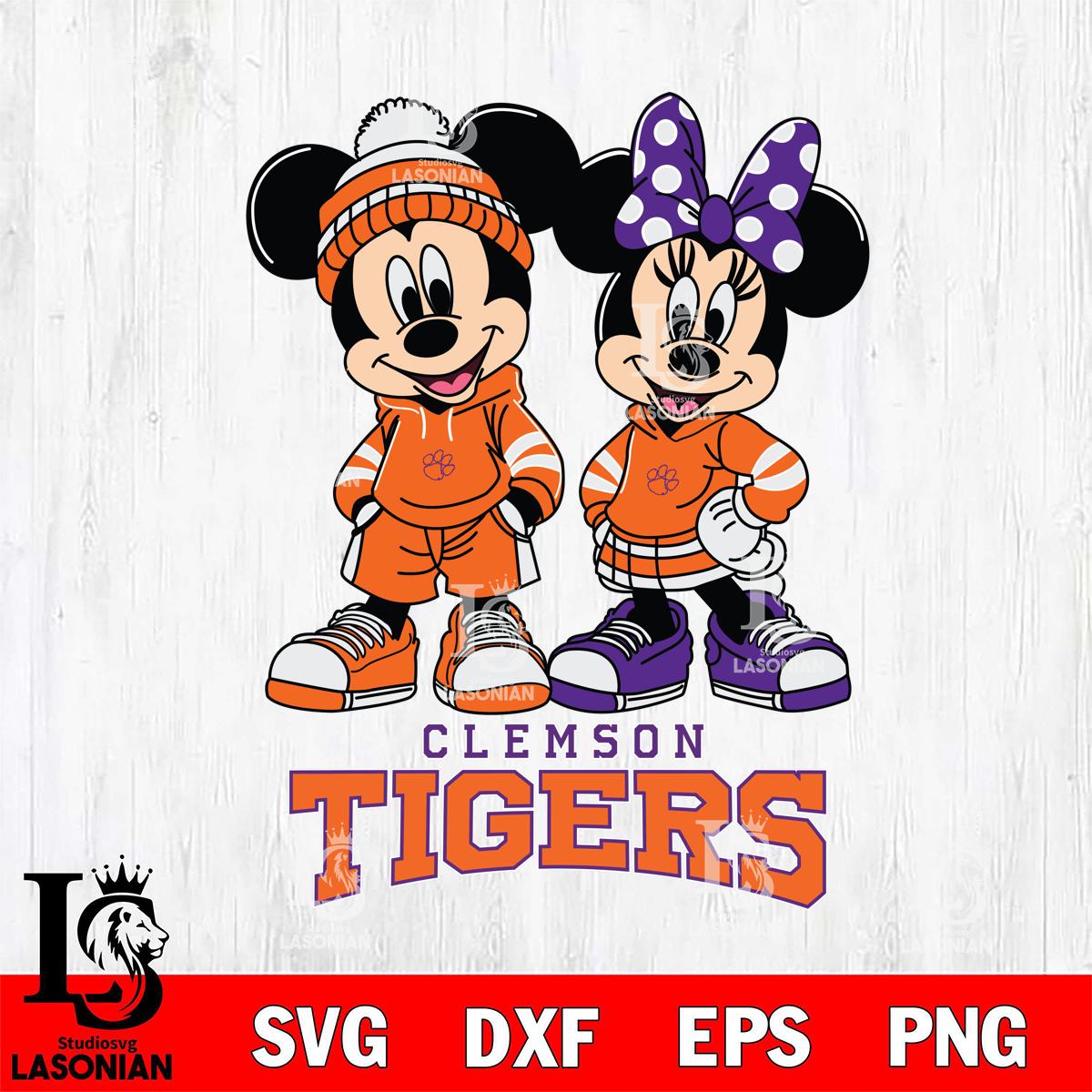 Clemson Tigers Mickey Minnie Rugby Hoodie – lasoniansvg