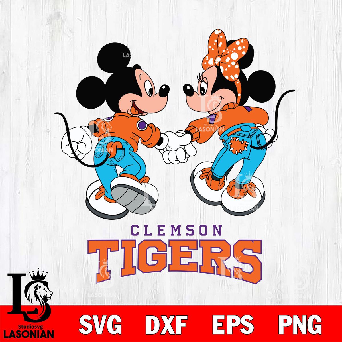 Clemson Tigers Mickey Minnie Valentine Rugby – lasoniansvg