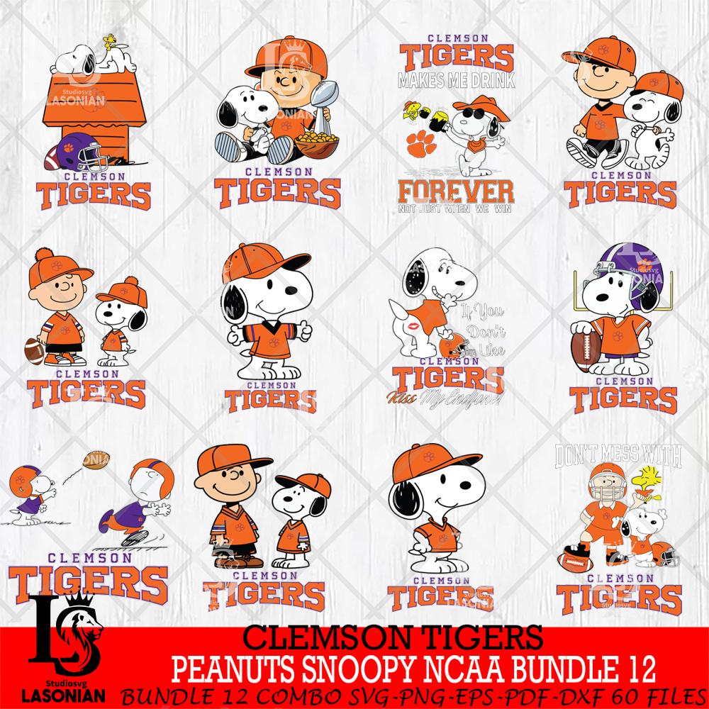 Clemson Tigers Peanuts Snoopy Player NCAA Bundle 12 – lasoniansvg