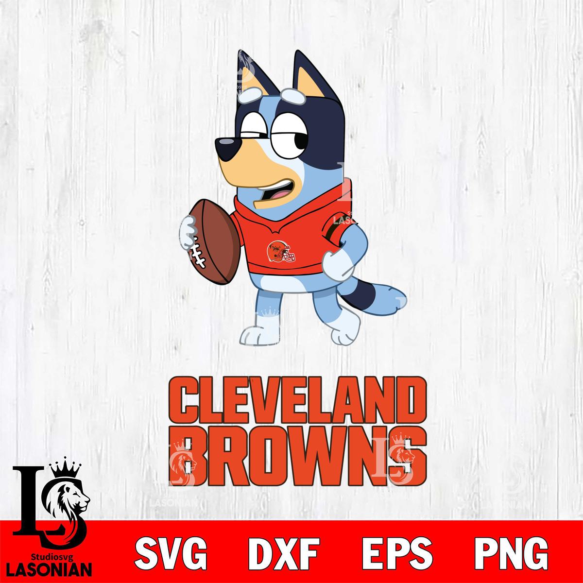 Cleveland Browns Bluey Football Sport – lasoniansvg