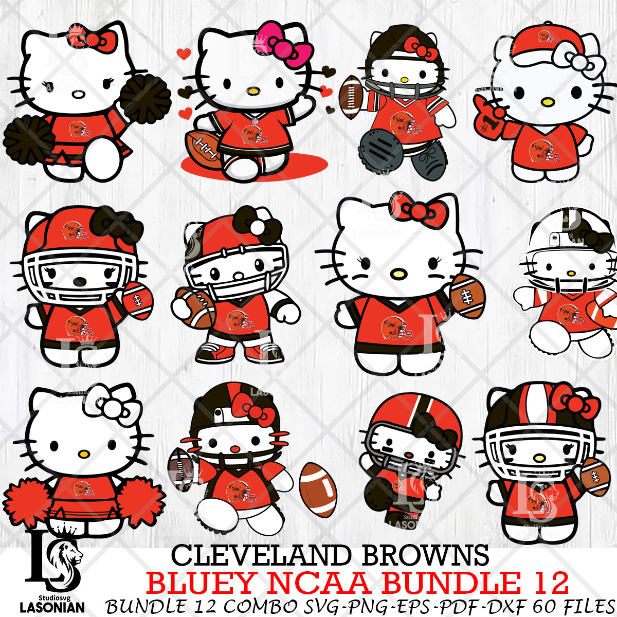 Cleveland Browns Hello Kitty NFL Bundle 12 – lasoniansvg
