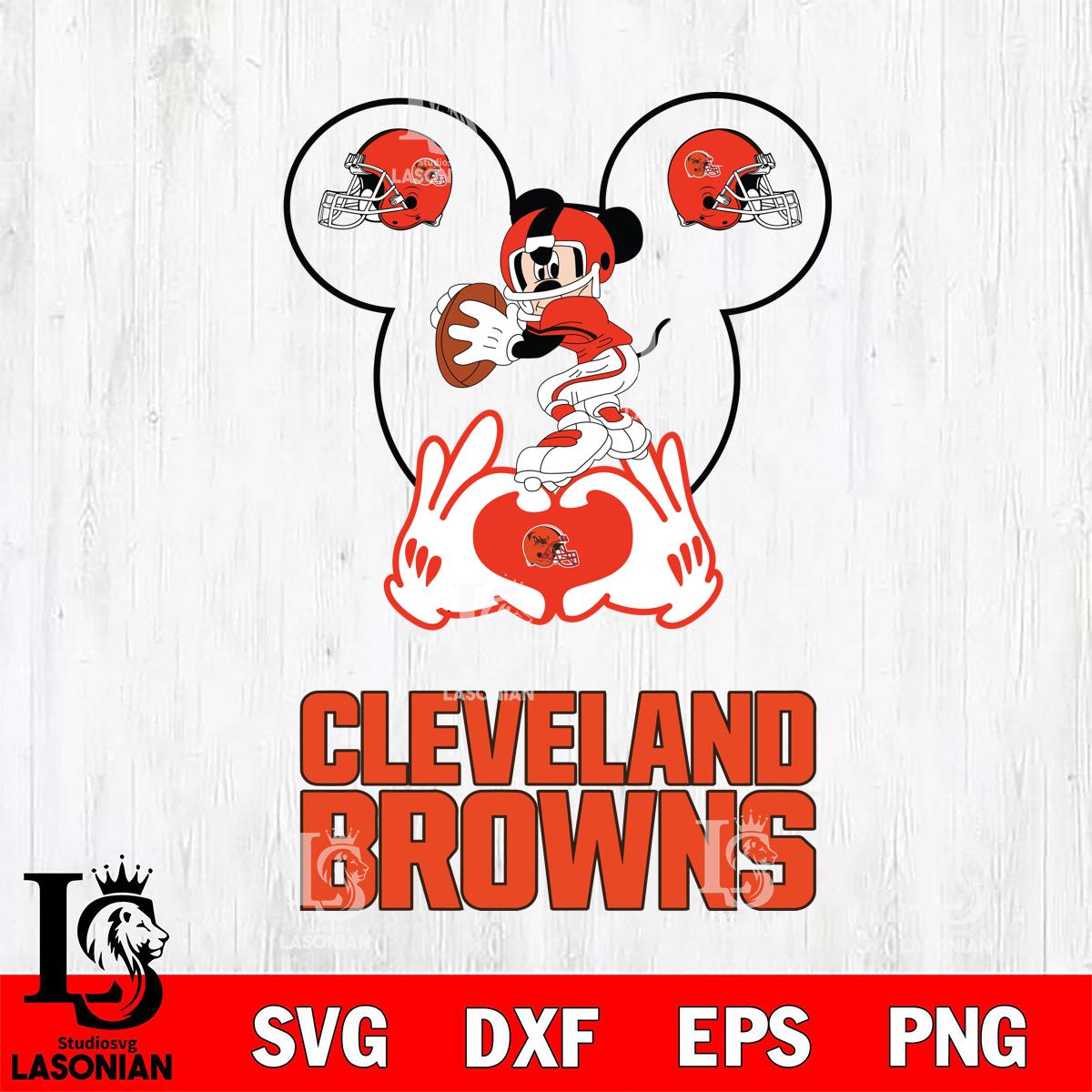 Cleveland Browns Mickey Heart Rugby – lasoniansvg
