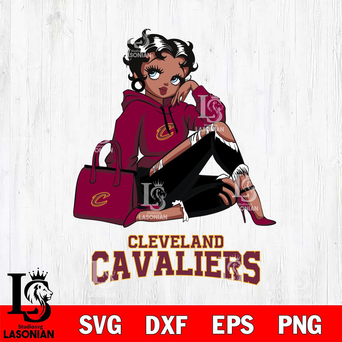 Cleveland Cavaliers Awesome Black Fan Girl Betty Boop – lasoniansvg