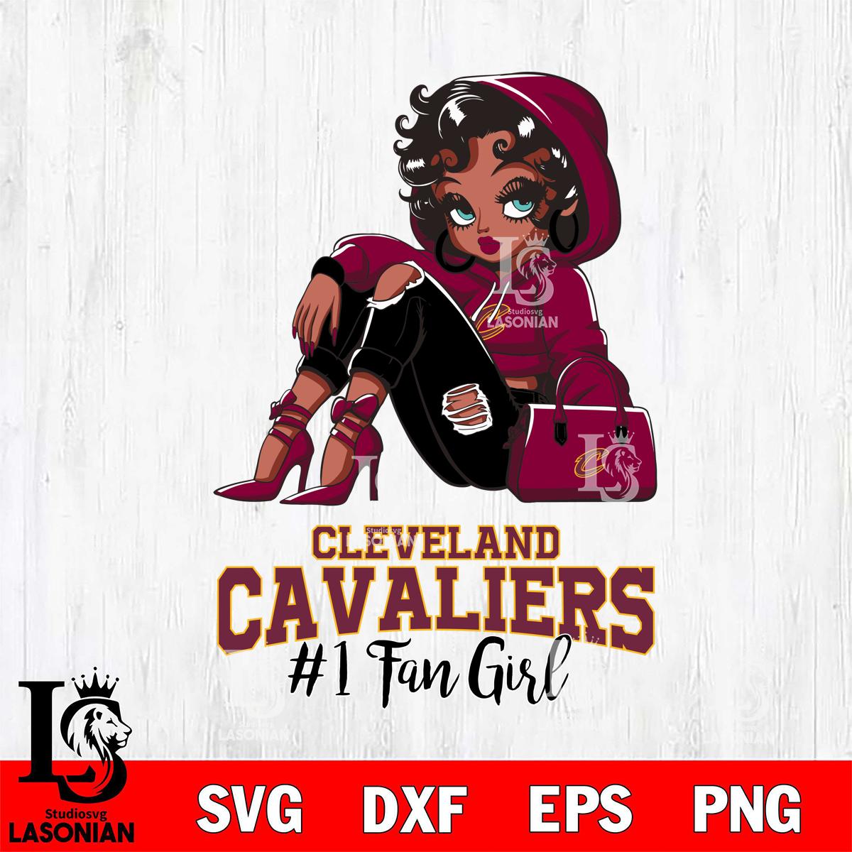 Cleveland Cavaliers #1 beauty Black Fan Girl – lasoniansvg