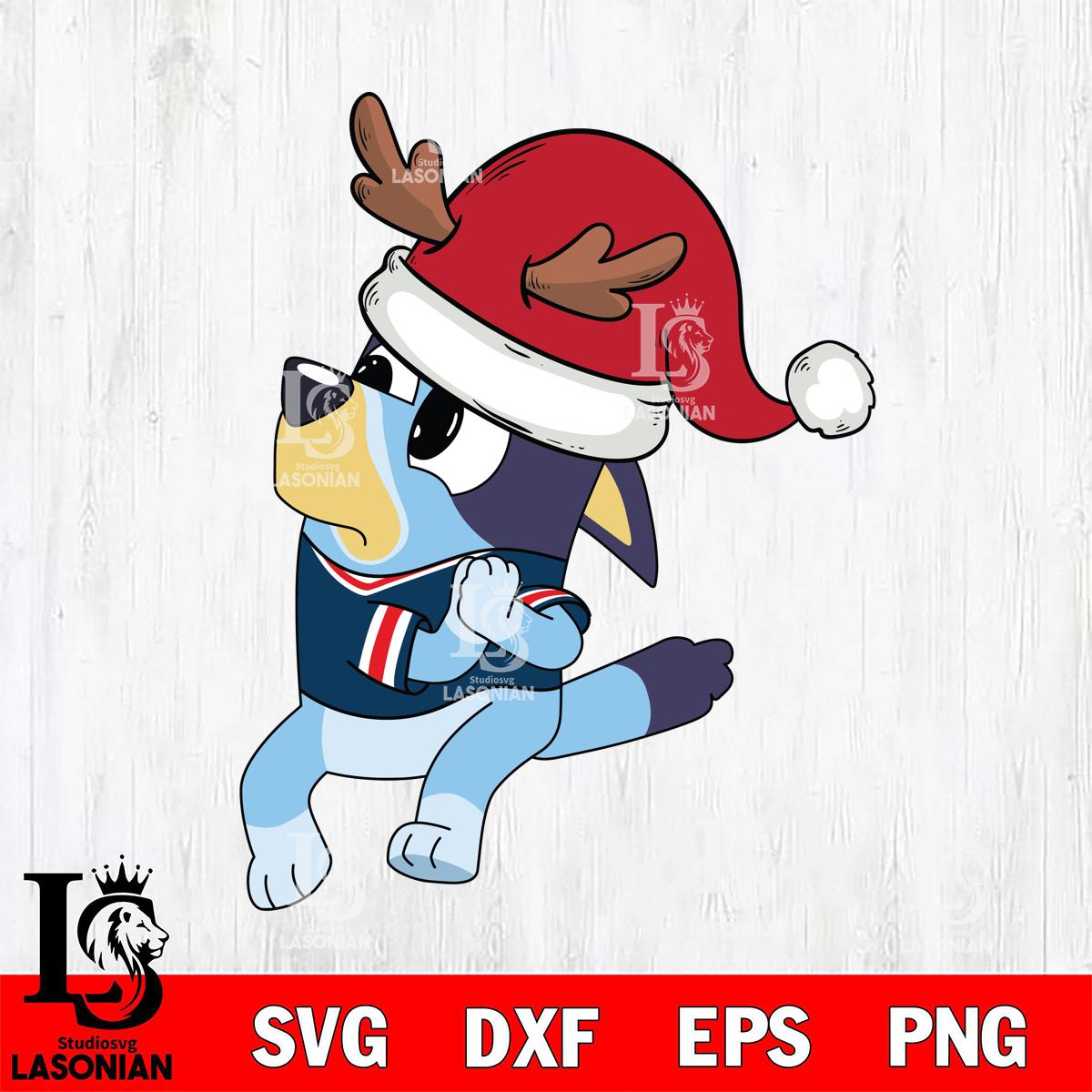 Cleveland Guardians Bluey Santa Claus Christmas – lasoniansvg