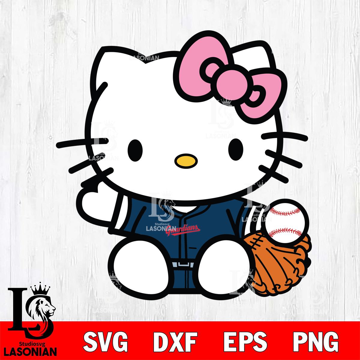 Cleveland Guardians Hello Kitty Pink Bow Baby – lasoniansvg