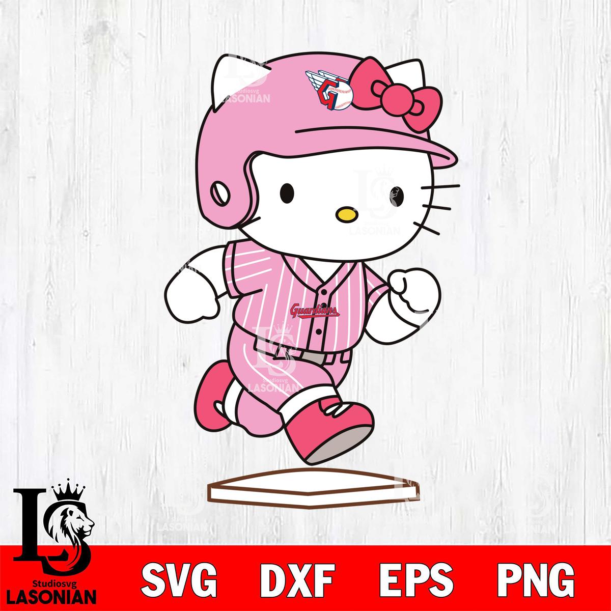 Cleveland Guardians Hello Kitty slide base – lasoniansvg