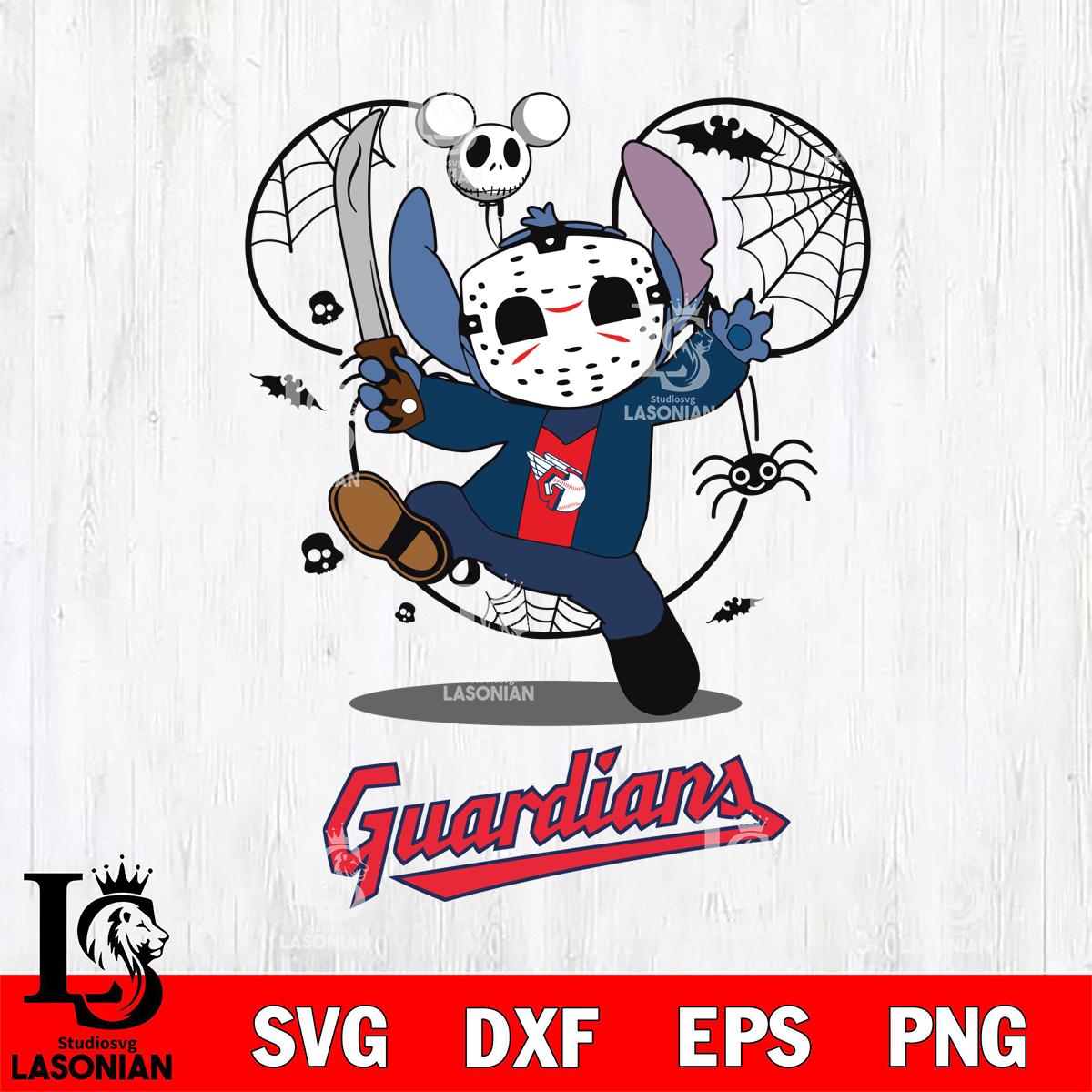 Cleveland Guardians Stitch jason voorhees Halloween – lasoniansvg
