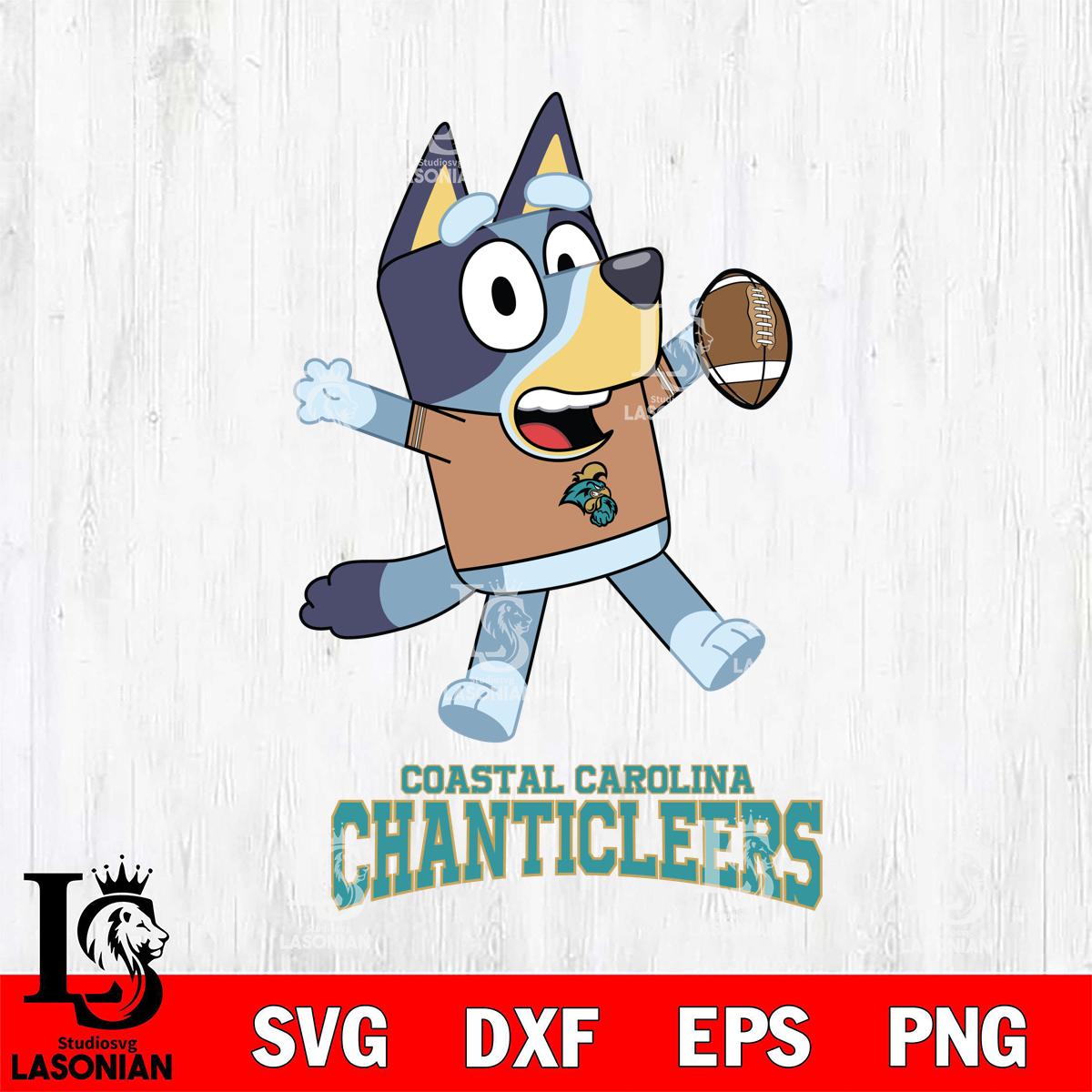 Coastal Carolina Chanticleers Bluey Sport Football – lasoniansvg