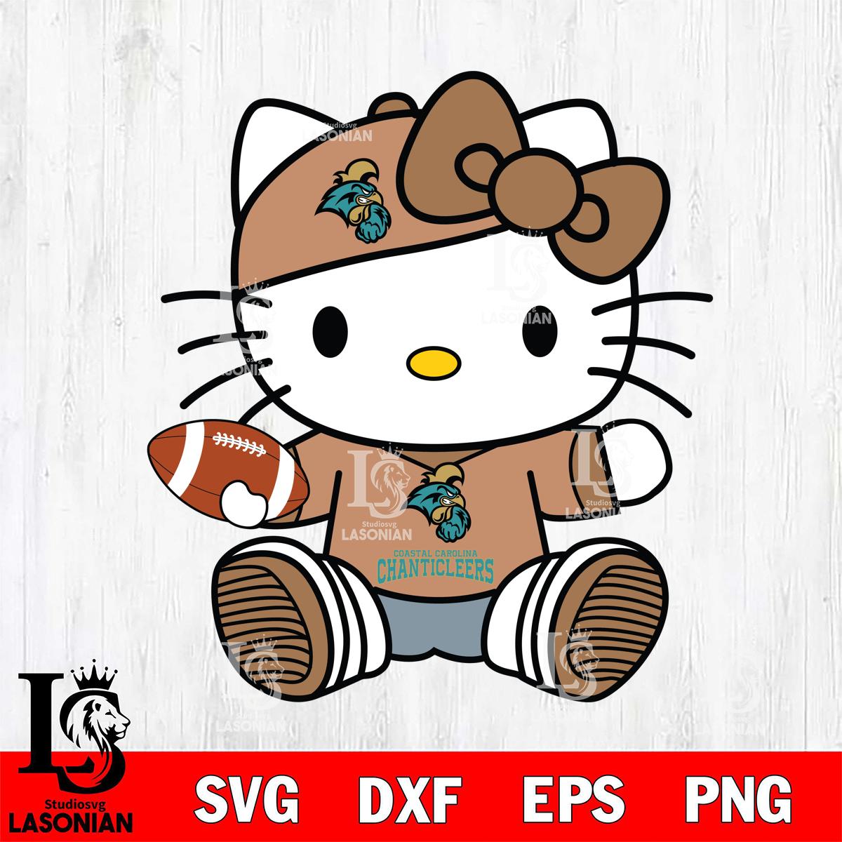 Coastal Carolina Chanticleers Cute Hello Kitty Football 11 – lasoniansvg