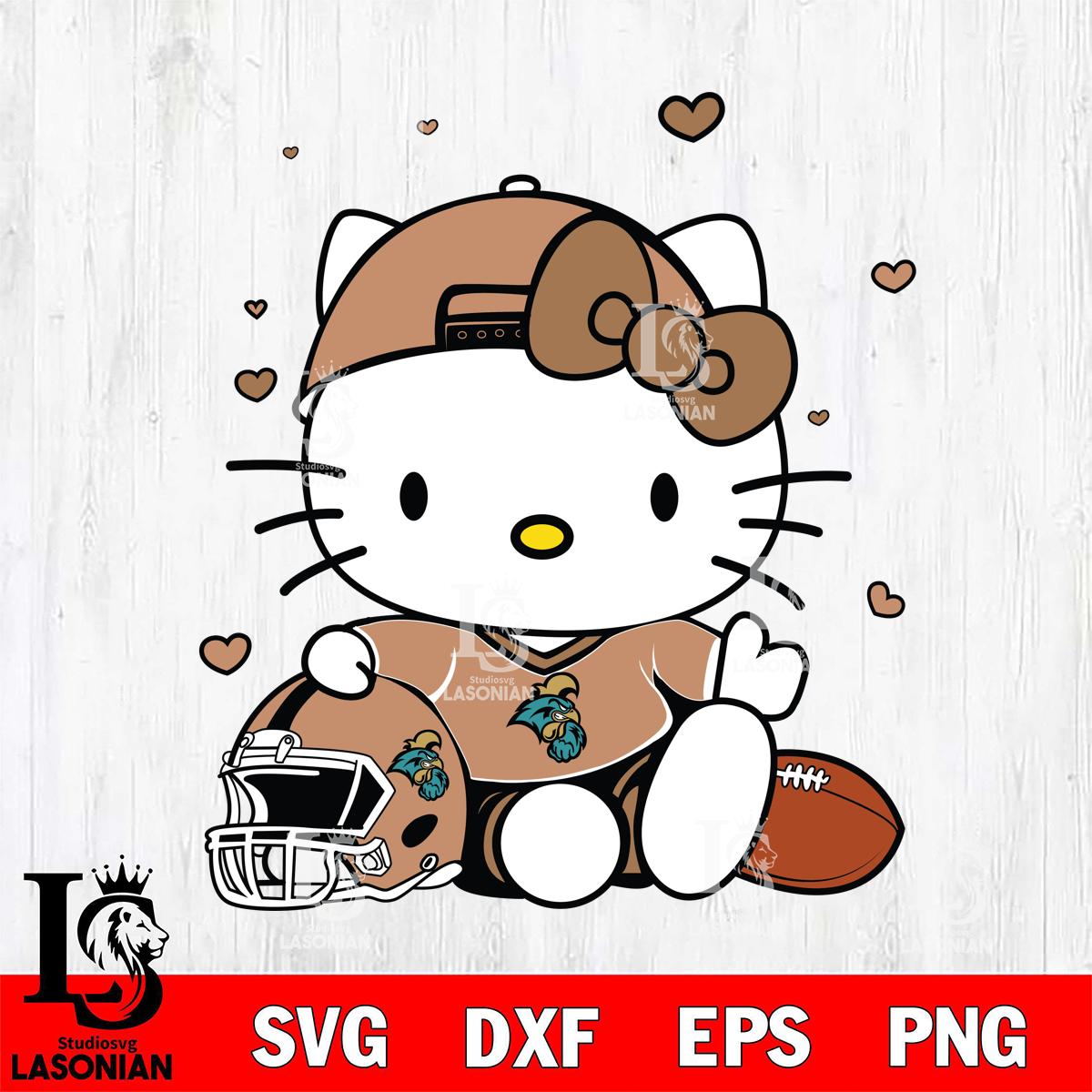 Coastal Carolina Chanticleers Cute Hello Kitty Football – lasoniansvg