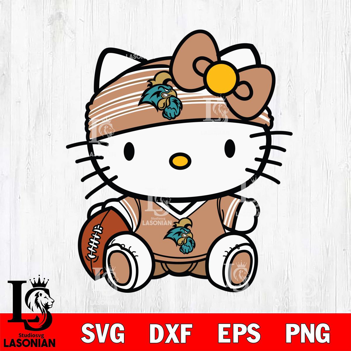 Coastal Carolina Chanticleers Cute Hello Kitty Football 12 – lasoniansvg