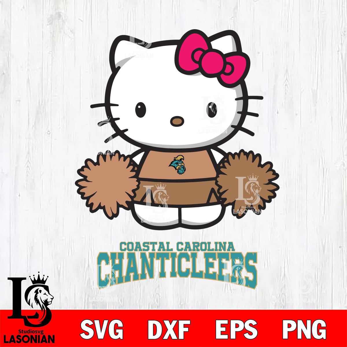 Coastal Carolina Chanticleers Hello Kitty Cheerleader 2 – lasoniansvg