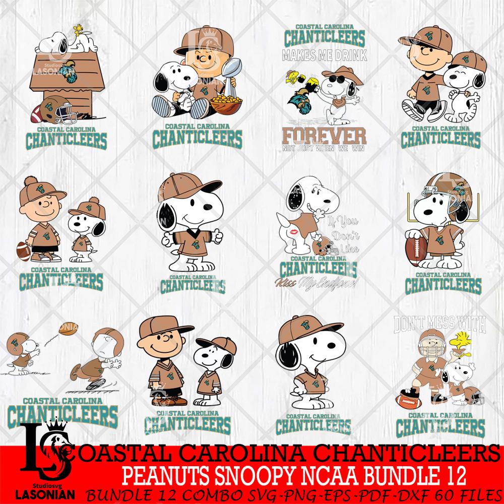Coastal Carolina Chanticleers Peanuts Snoopy Player NCAA Bundle 12 ...