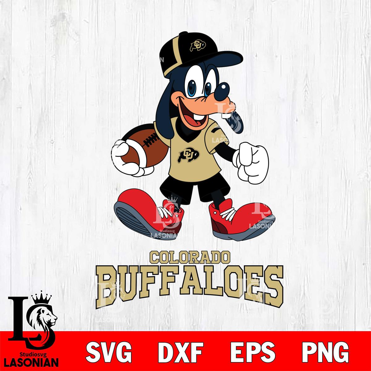 Colorado Buffaloes Goofy Football Player – lasoniansvg
