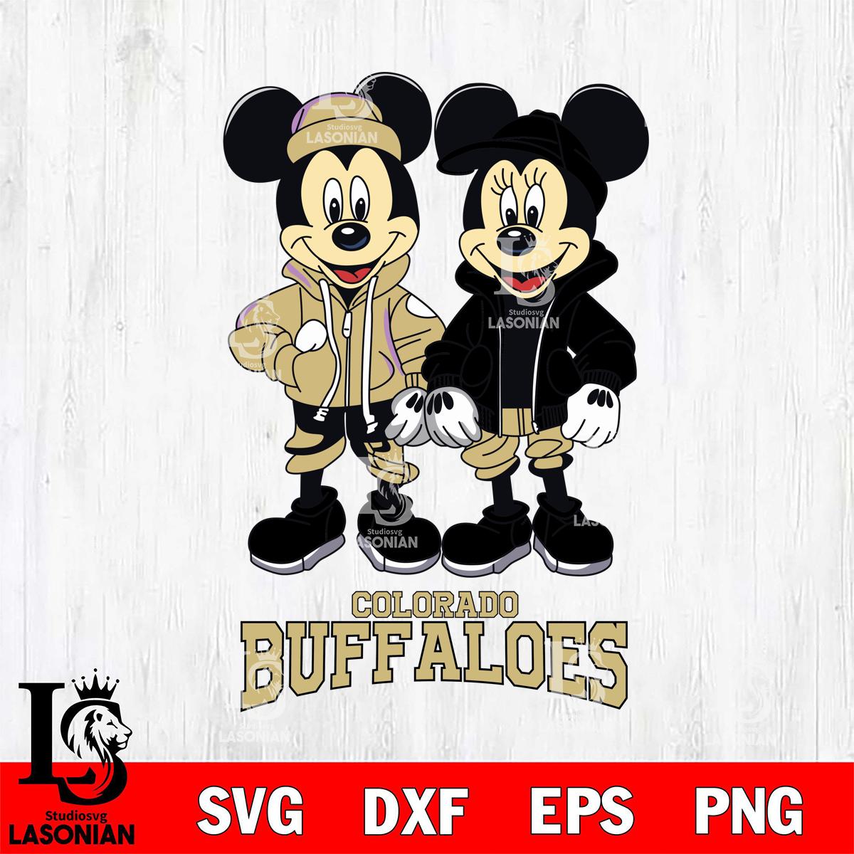 Colorado Buffaloes Mickey Minnie Mouse Football – lasoniansvg