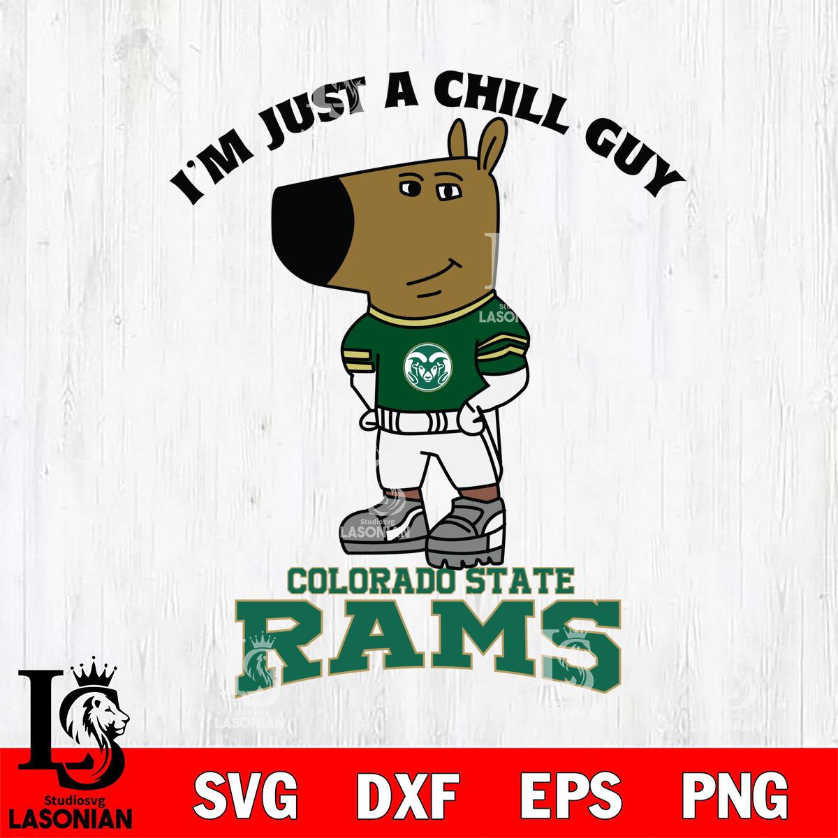 Colorado State Rams I'm Just A Chill Guy Football – lasoniansvg