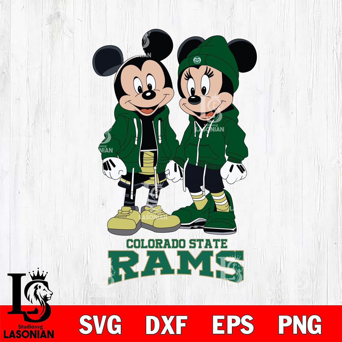 Colorado State Rams Mickey Minnie Mouse Rugby – lasoniansvg