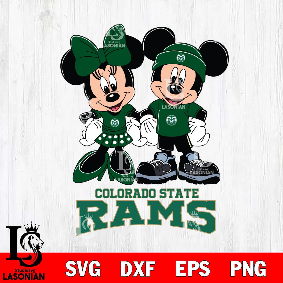 Colorado State Rams Mickey Minnie Rugby ball – lasoniansvg