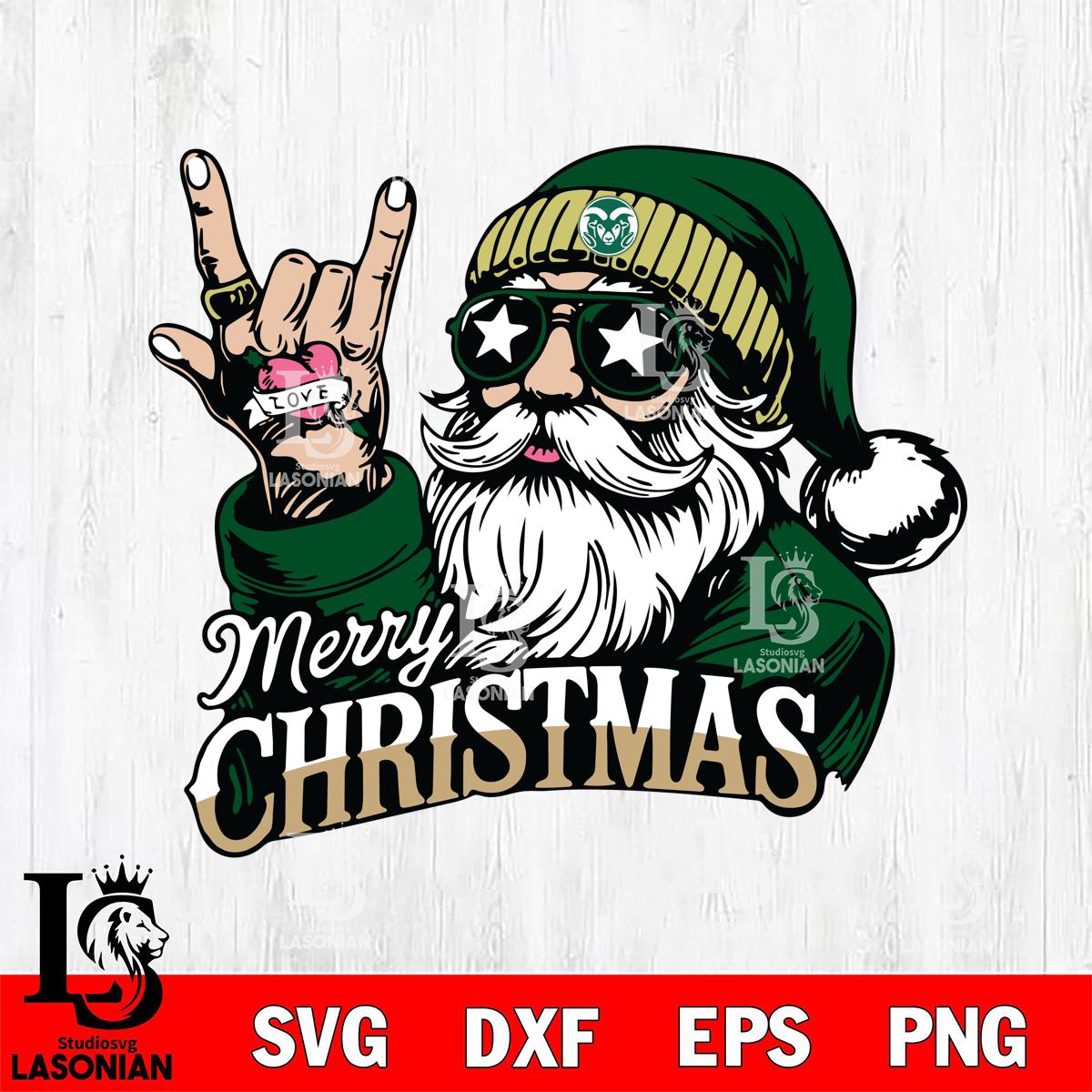 Colorado State Rams Rock Santa Claus Football – lasoniansvg