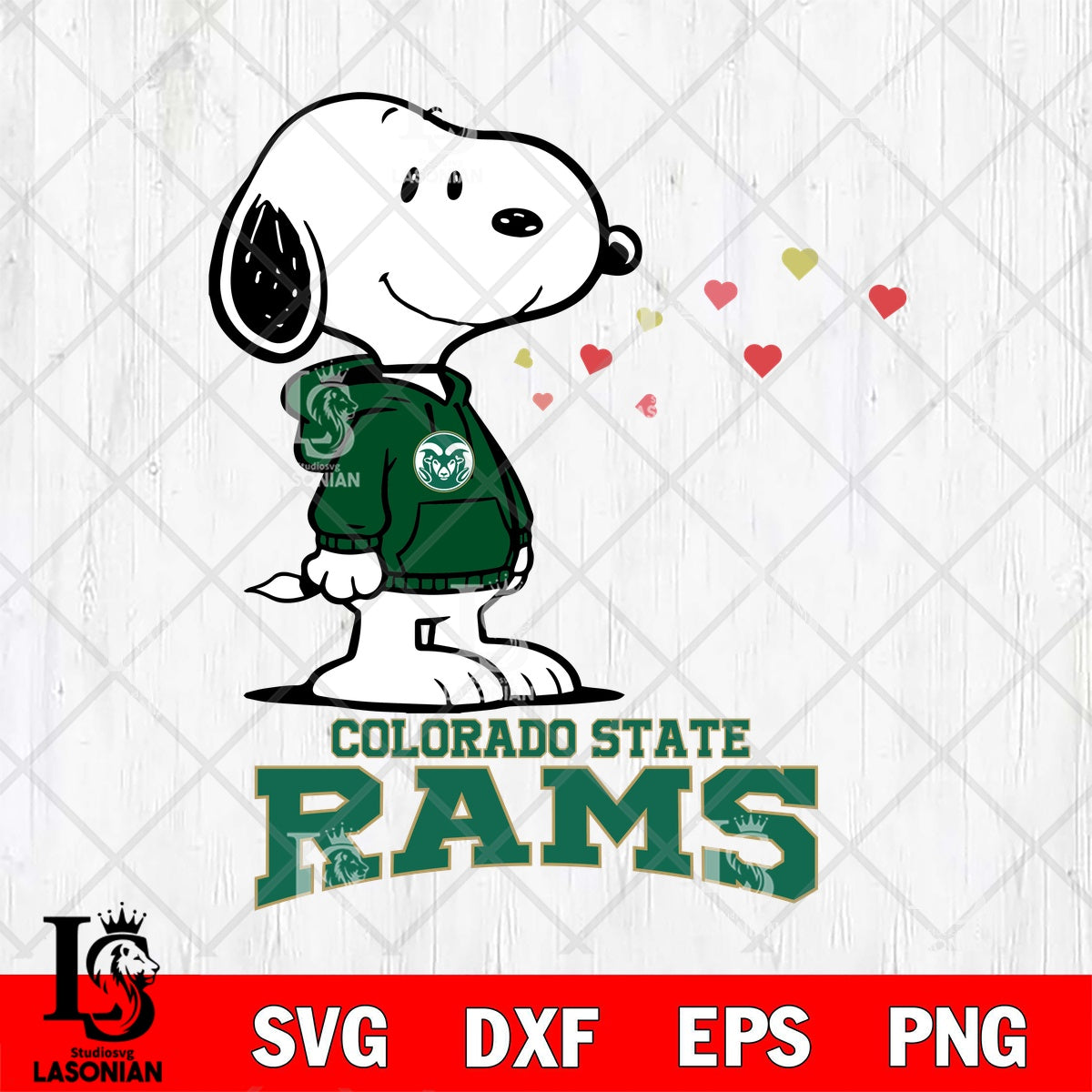Colorado State Rams Valentine Snoopy with Heart File cut , Criucut ...