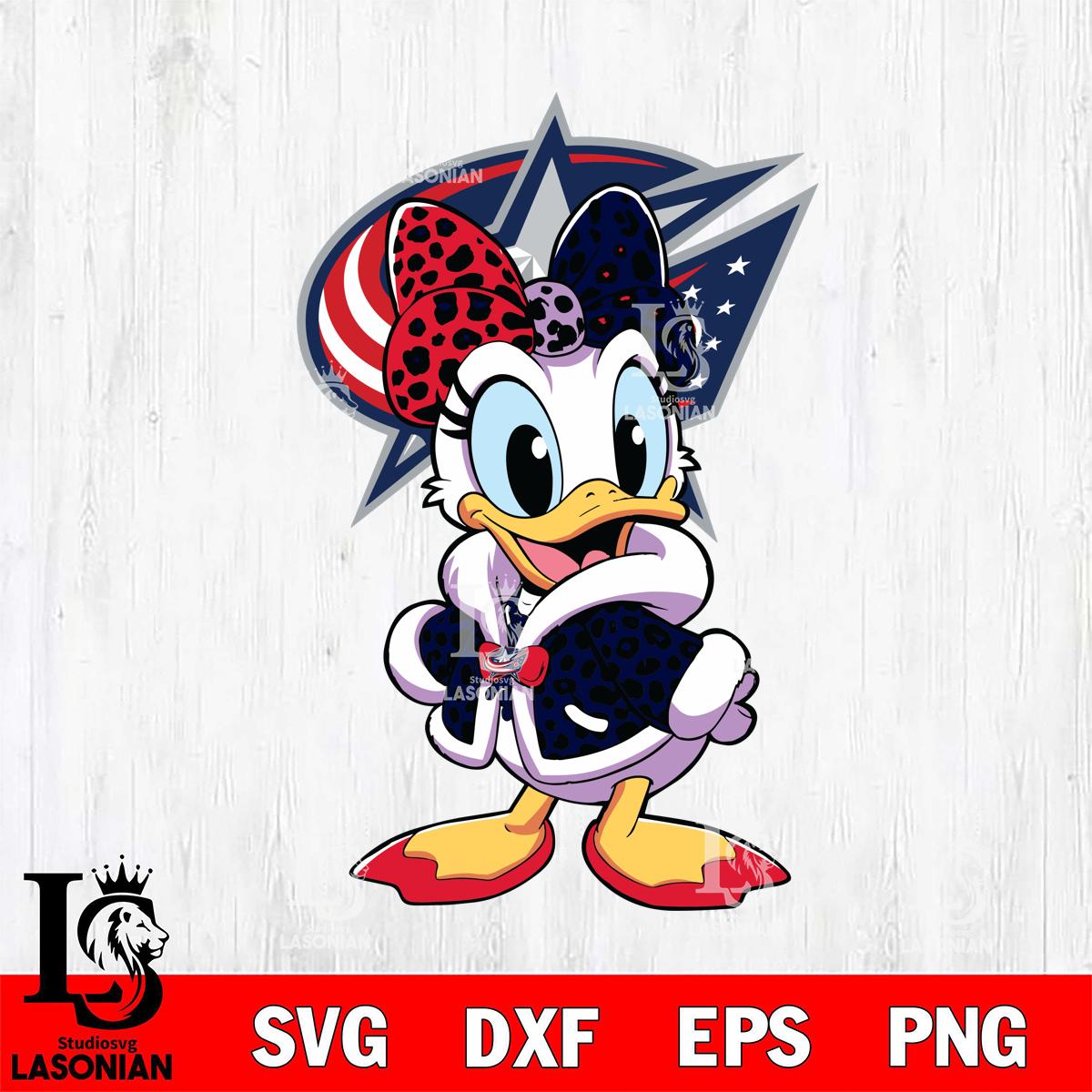 Columbus Blue Jackets Fancy Daisy Duck Disney – lasoniansvg