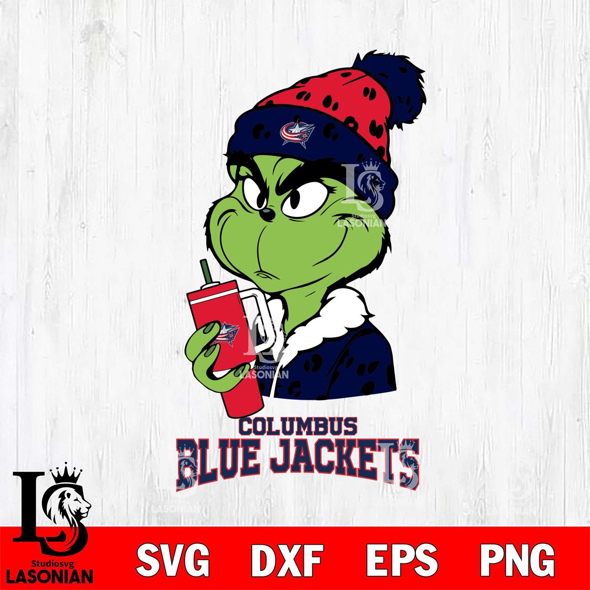 Columbus Blue Jackets Grinch Bougie Leopard – lasoniansvg