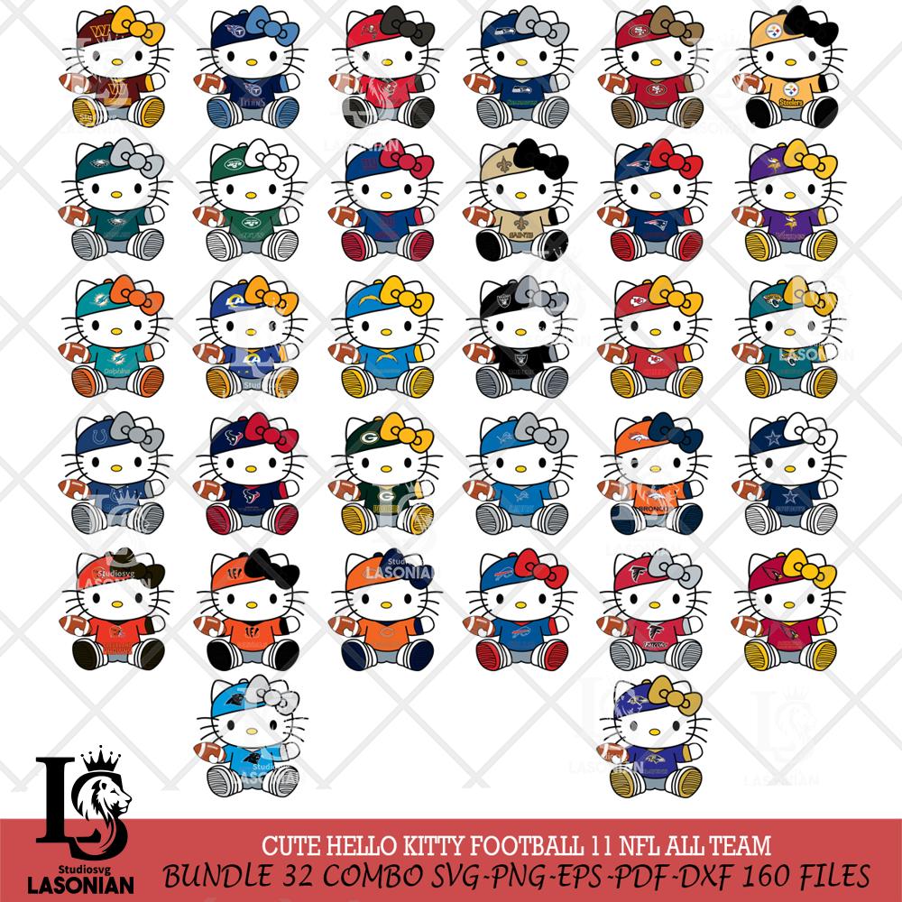 Cute Hello Kitty Football 11 NFL – lasoniansvg
