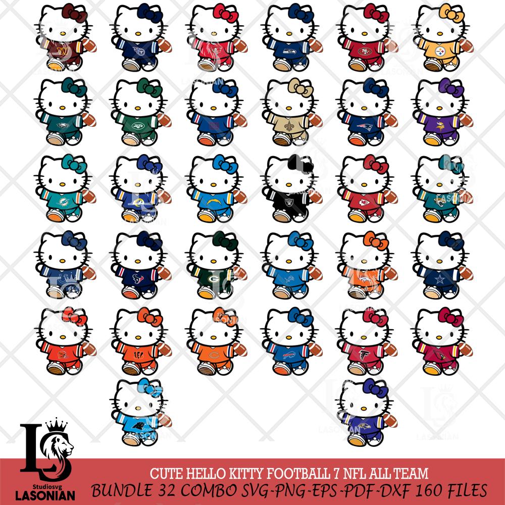 Cute Hello Kitty Football 7 NFL – lasoniansvg