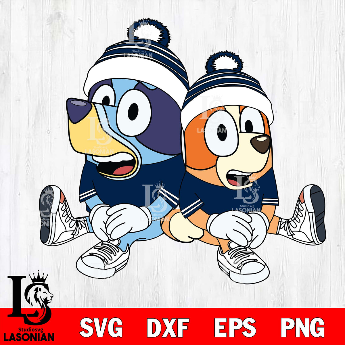Bluey & Bingo Football – lasoniansvg