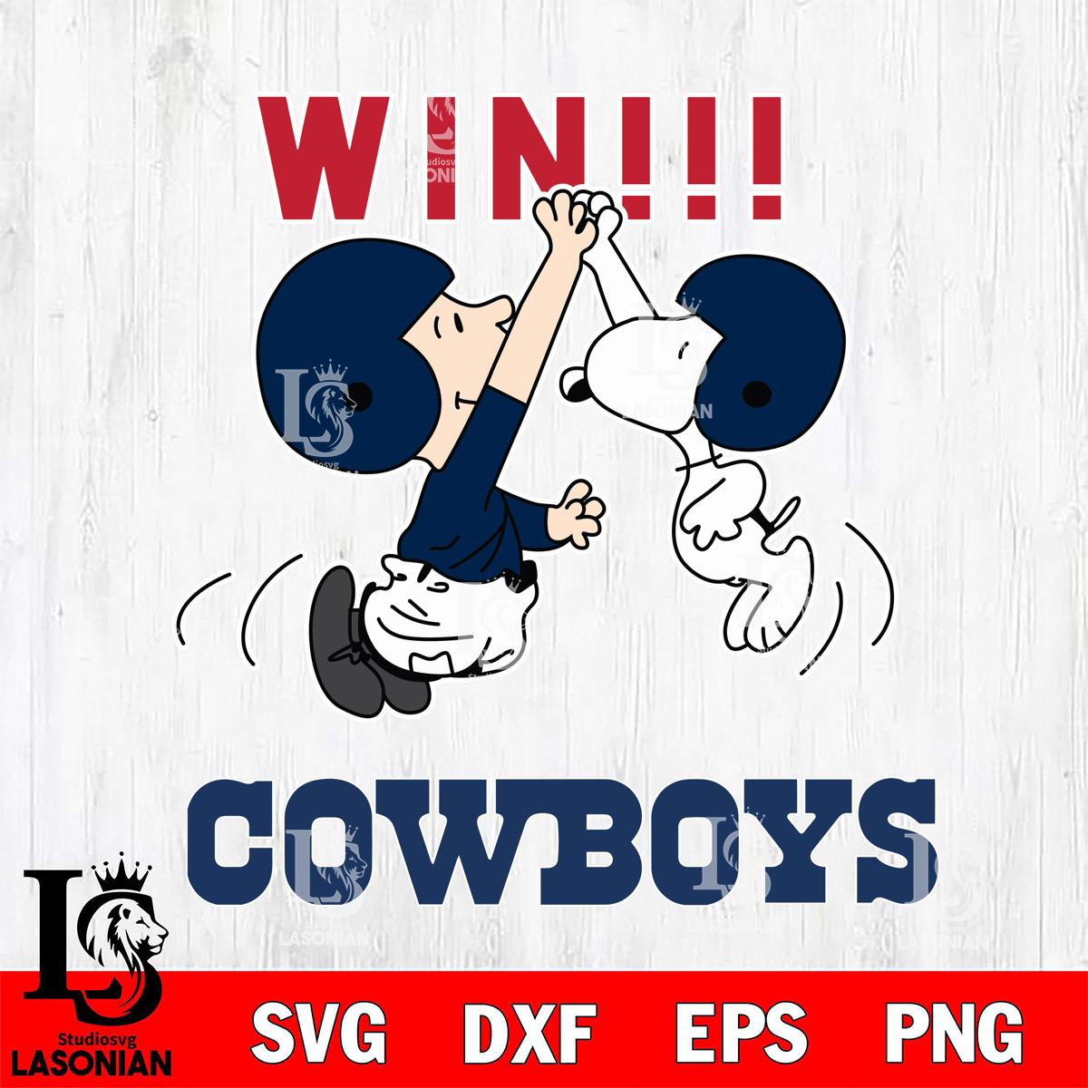 Dallas Cowboys Charlie Brown and Snoopy Win – lasoniansvg