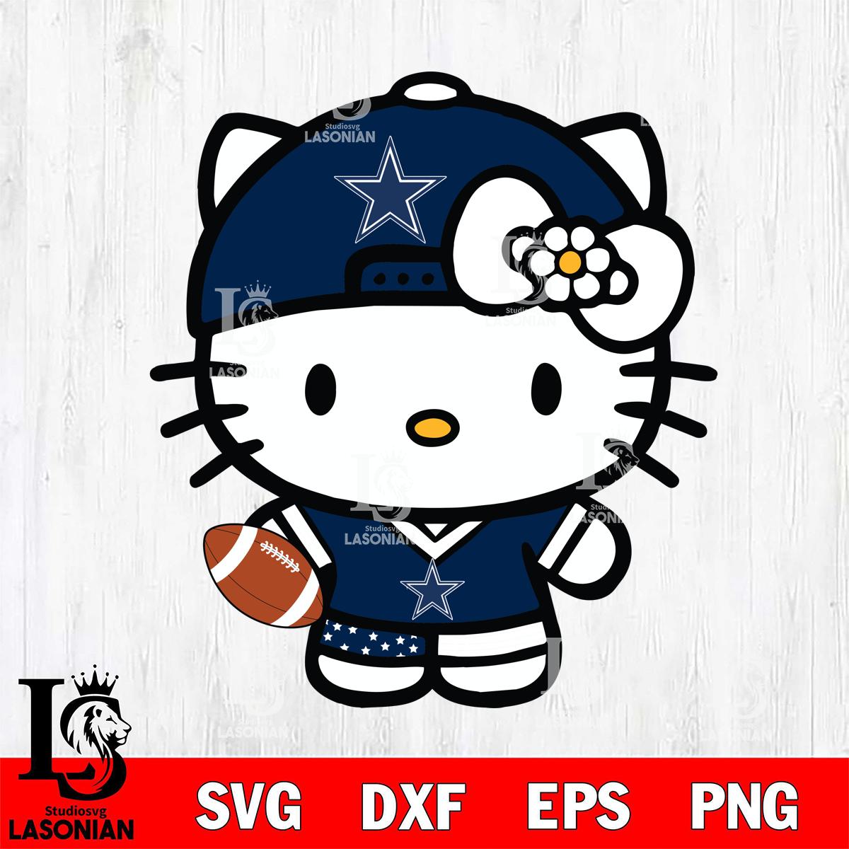 Dallas Cowboys Cute Hello Kitty Football 10 – lasoniansvg