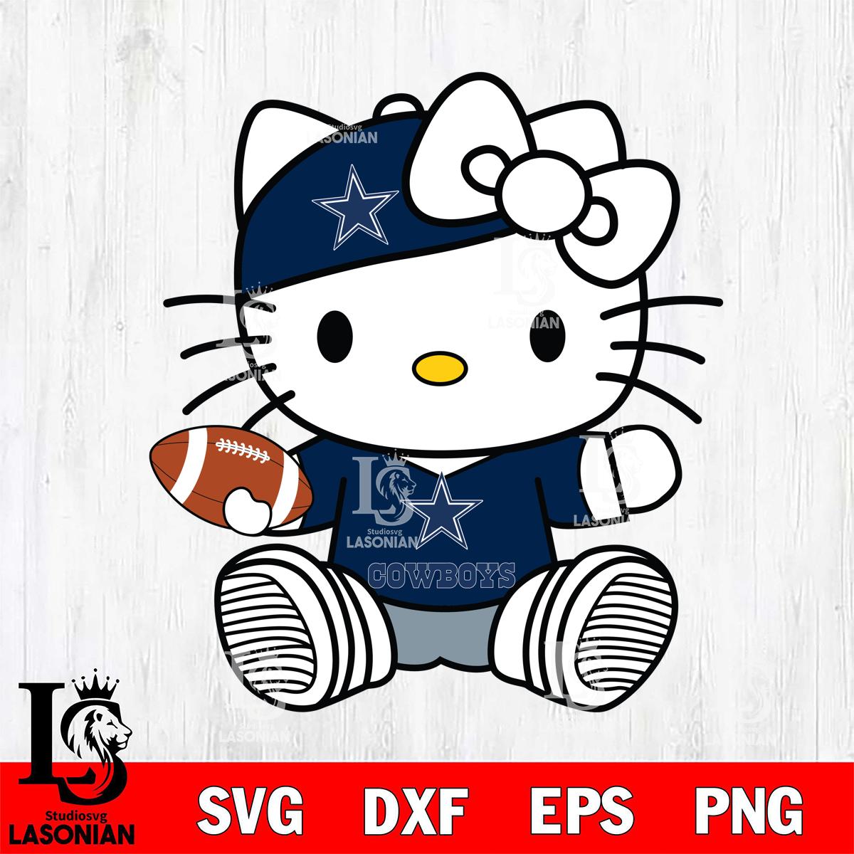 Dallas Cowboys Cute Hello Kitty Football 11 – lasoniansvg